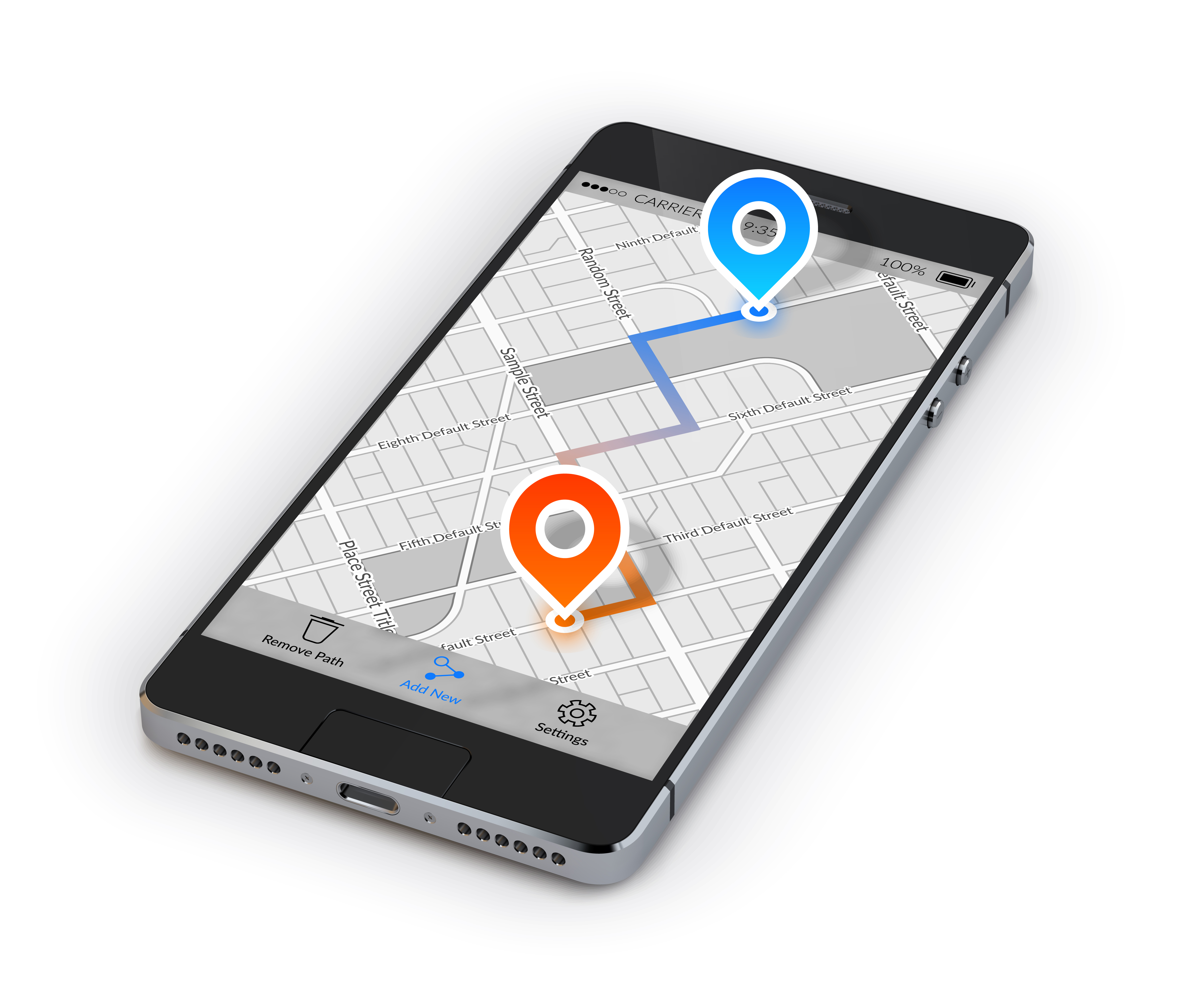 Smartphone Mobile Navigation 427110 Vector Art At Vecteezy