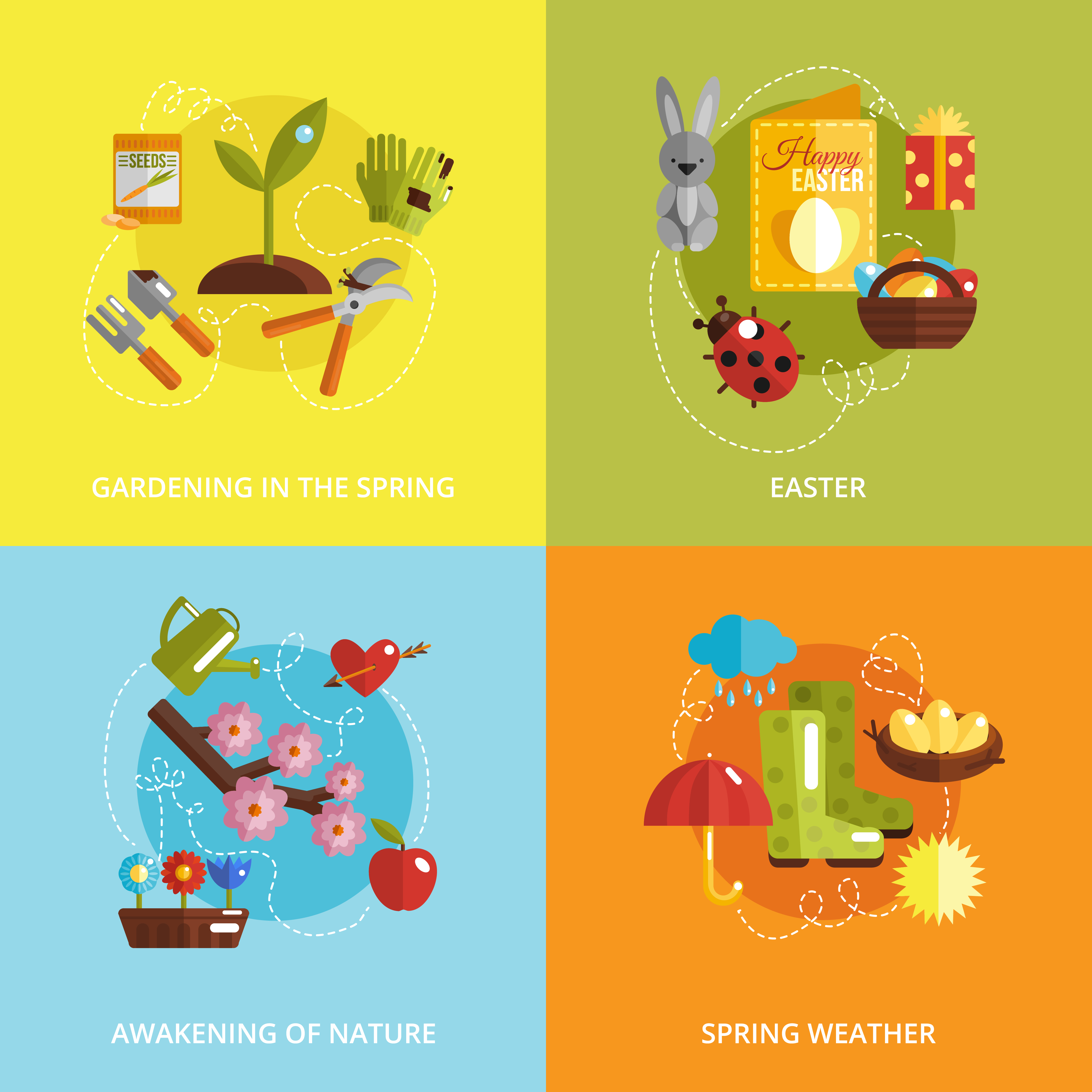 Spring Icon Flat 427168 Vector Art at Vecteezy