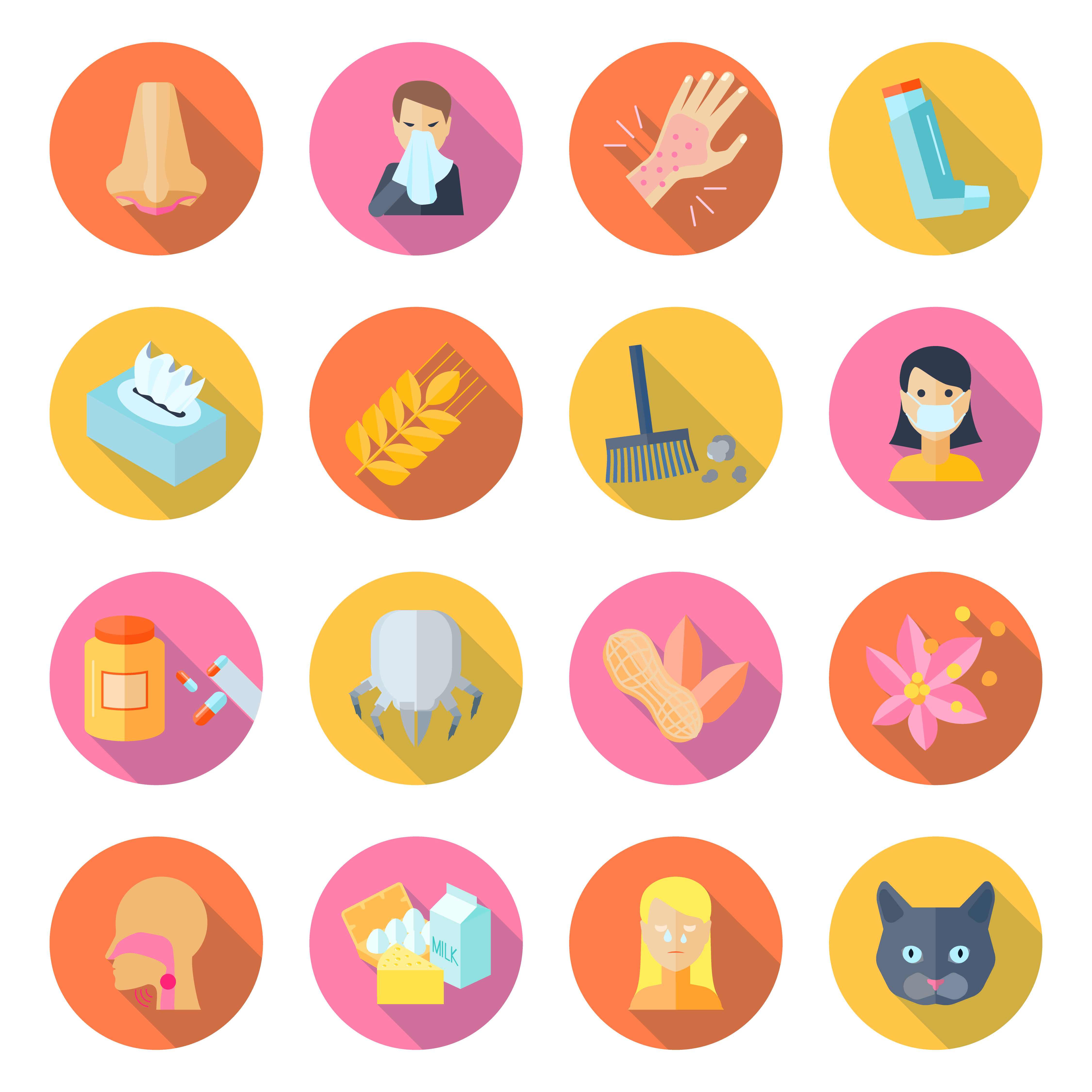 Allergy Icon Flat 427508 Vector Art At Vecteezy