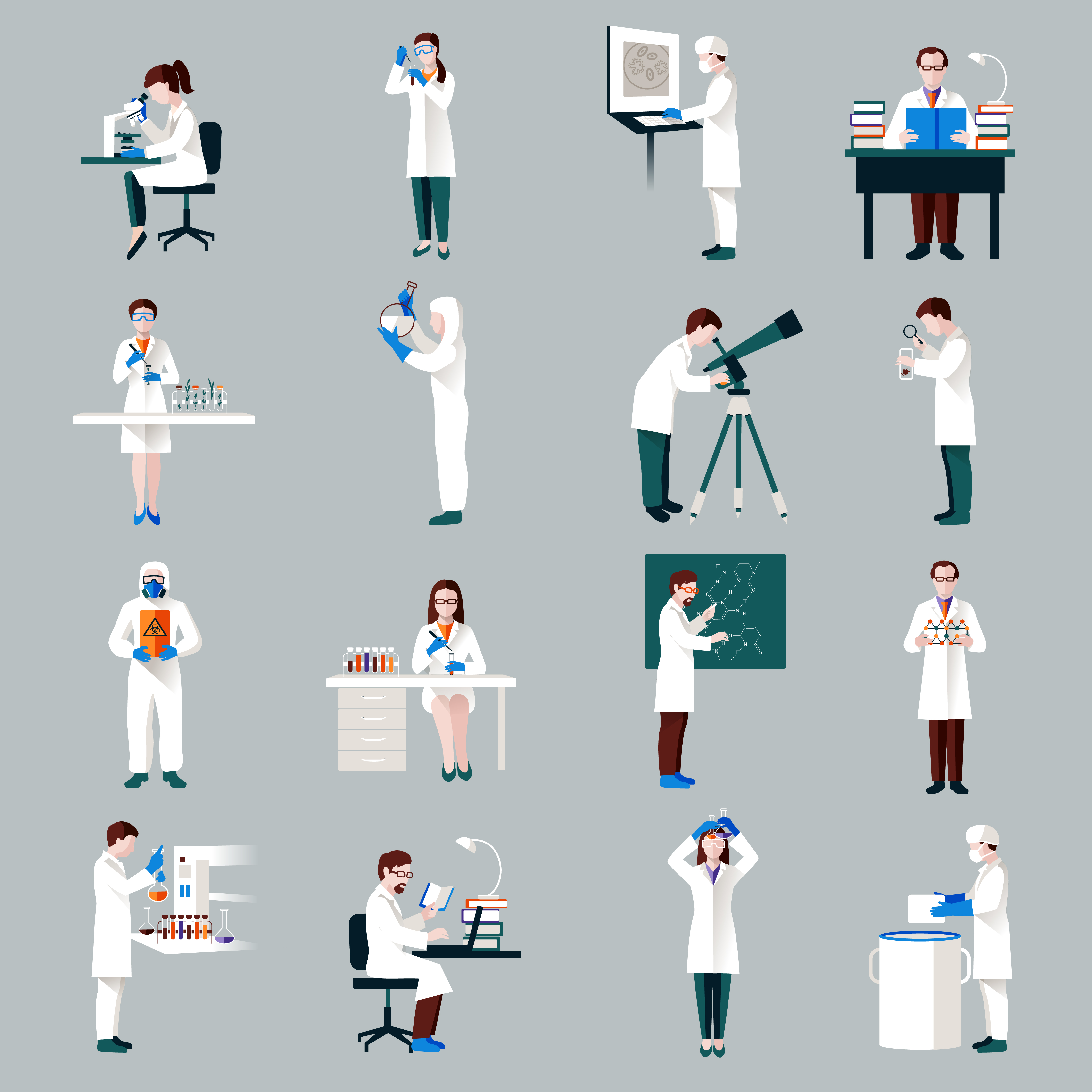 Scientists Characters Set 427983 Vector Art at Vecteezy Scientists Characters Set 427983 Vector Art at Vecteezy