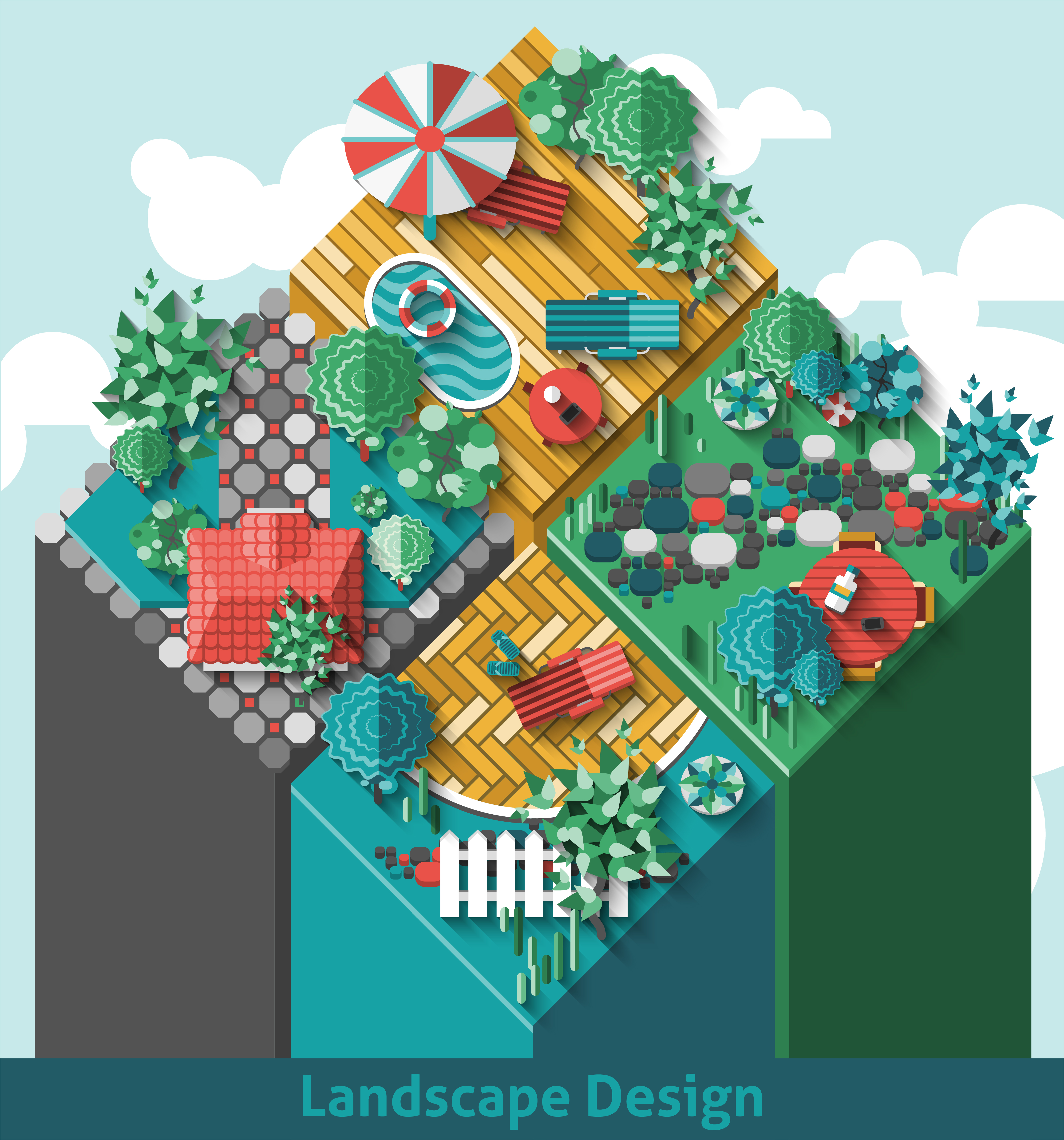 Landscape Design Concept 428019 Vector Art at Vecteezy