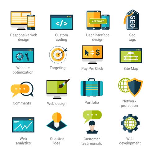 Web Development Icons Set 428427 Vector Art at Vecteezy