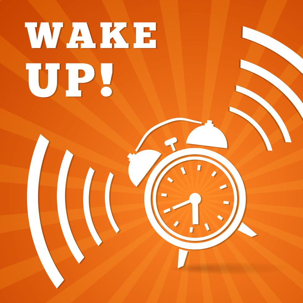 Wake Up Alarm 429662 Vector Art At Vecteezy