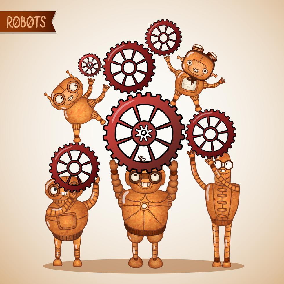 Teamwork concept with cogs and gears 429958 Vector Art at Vecteezy