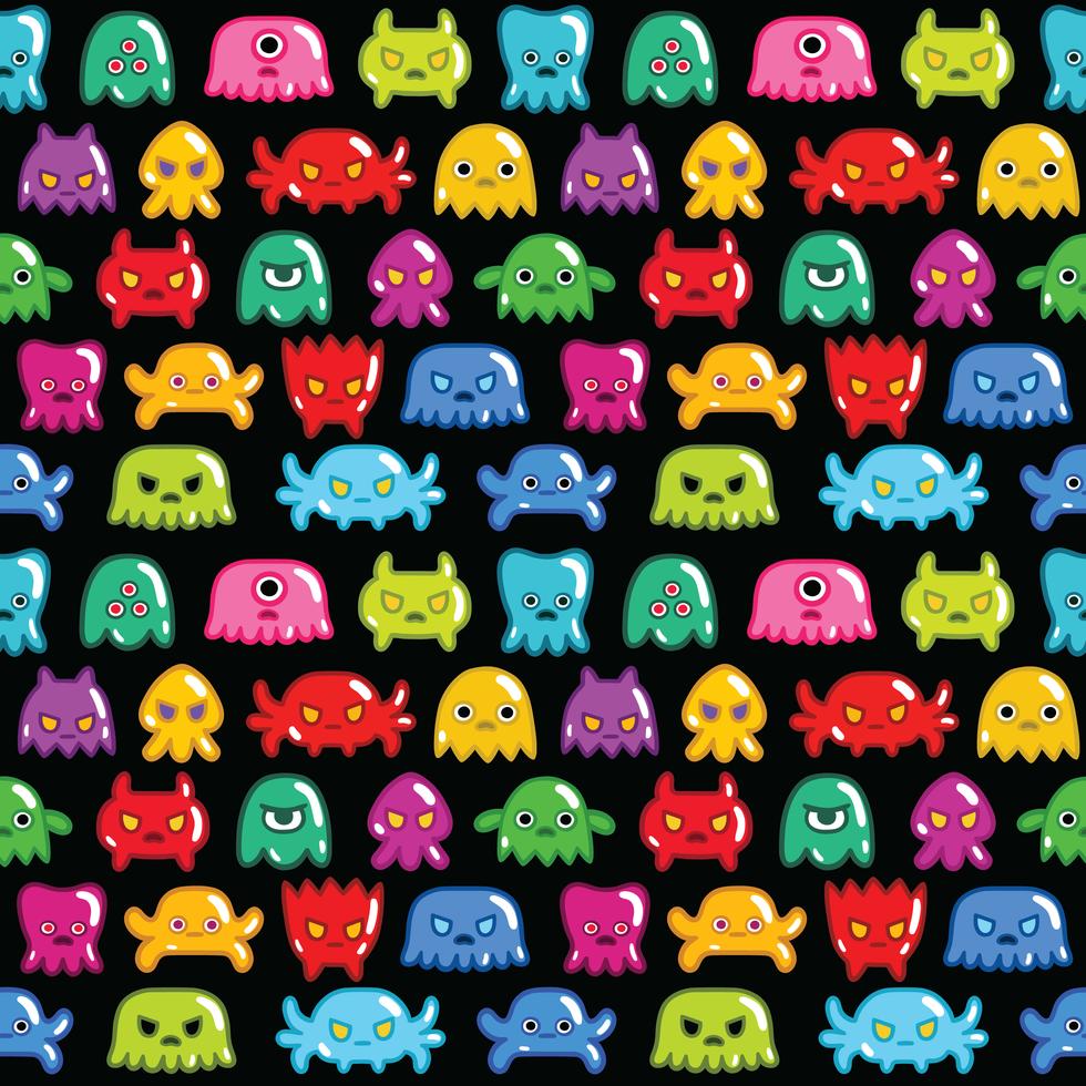 Seamless monsters pattern 430256 Vector Art at Vecteezy