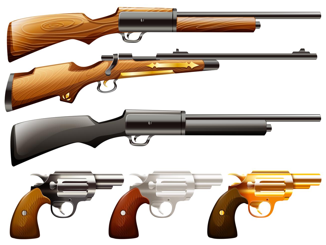 Guns set 430826 Vector Art at Vecteezy