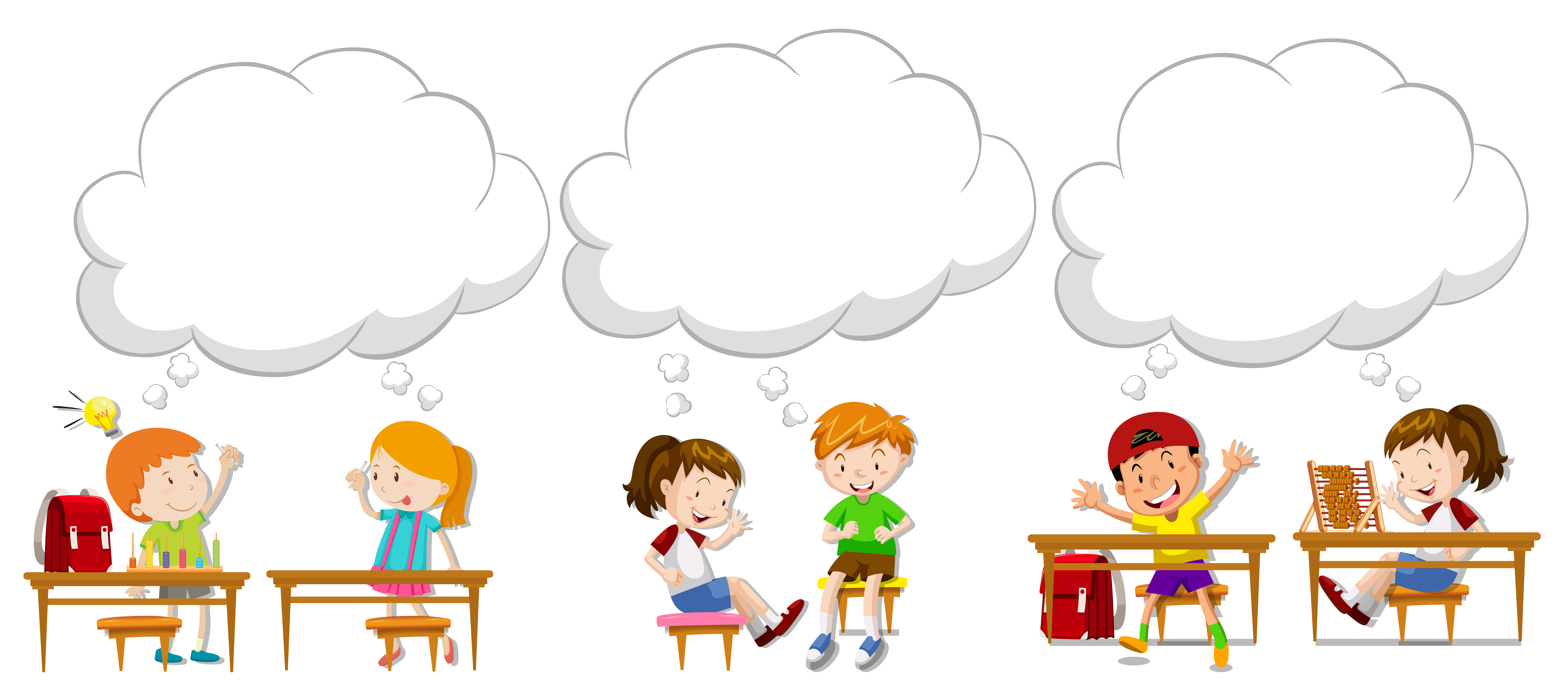 Children with blank speech bubbles 431069 Vector Art at Vecteezy Children with blank speech bubbles 431069 Vector Art at Vecteezy