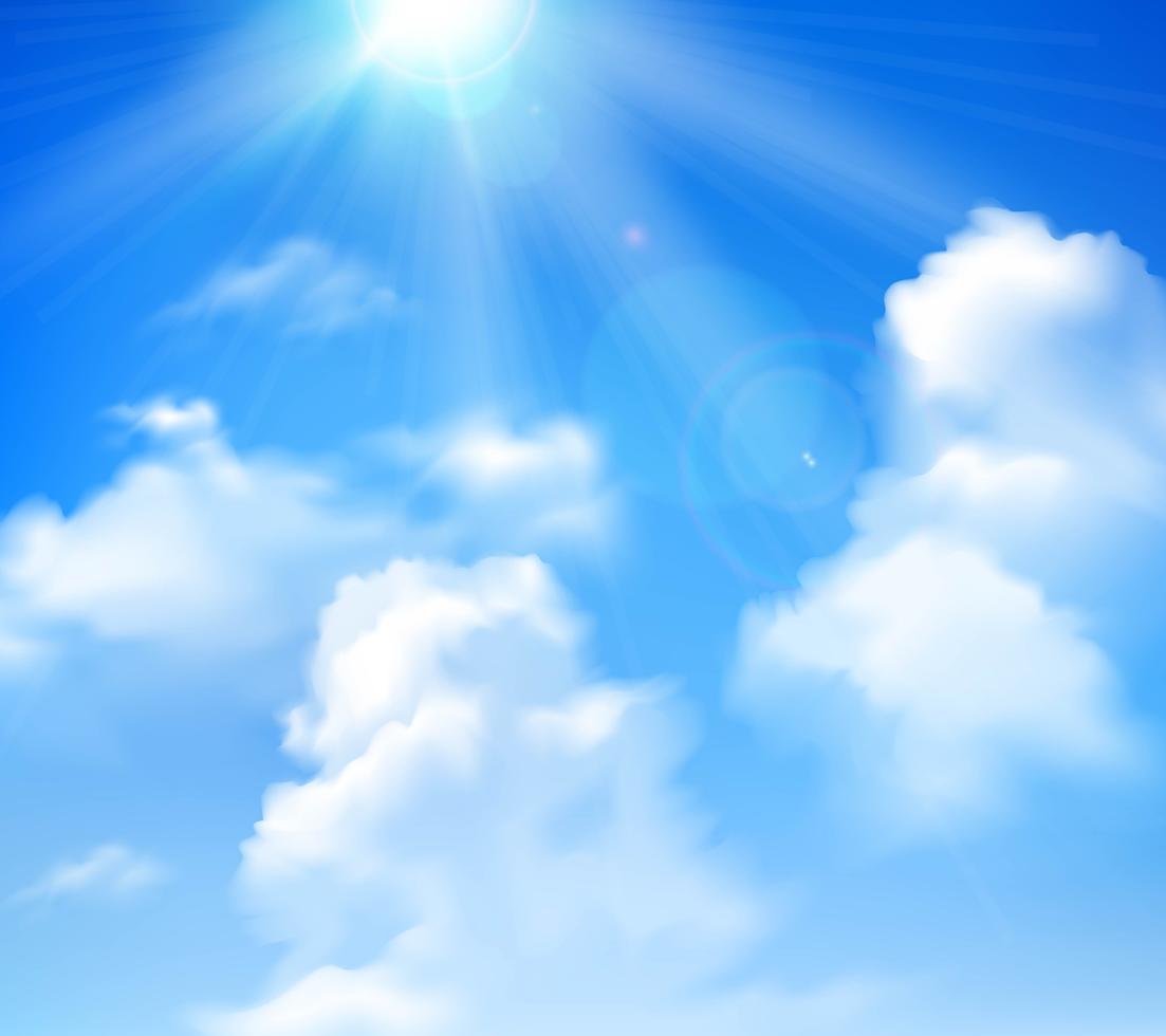 Sun Shining In Sky 435016 Vector Art at Vecteezy