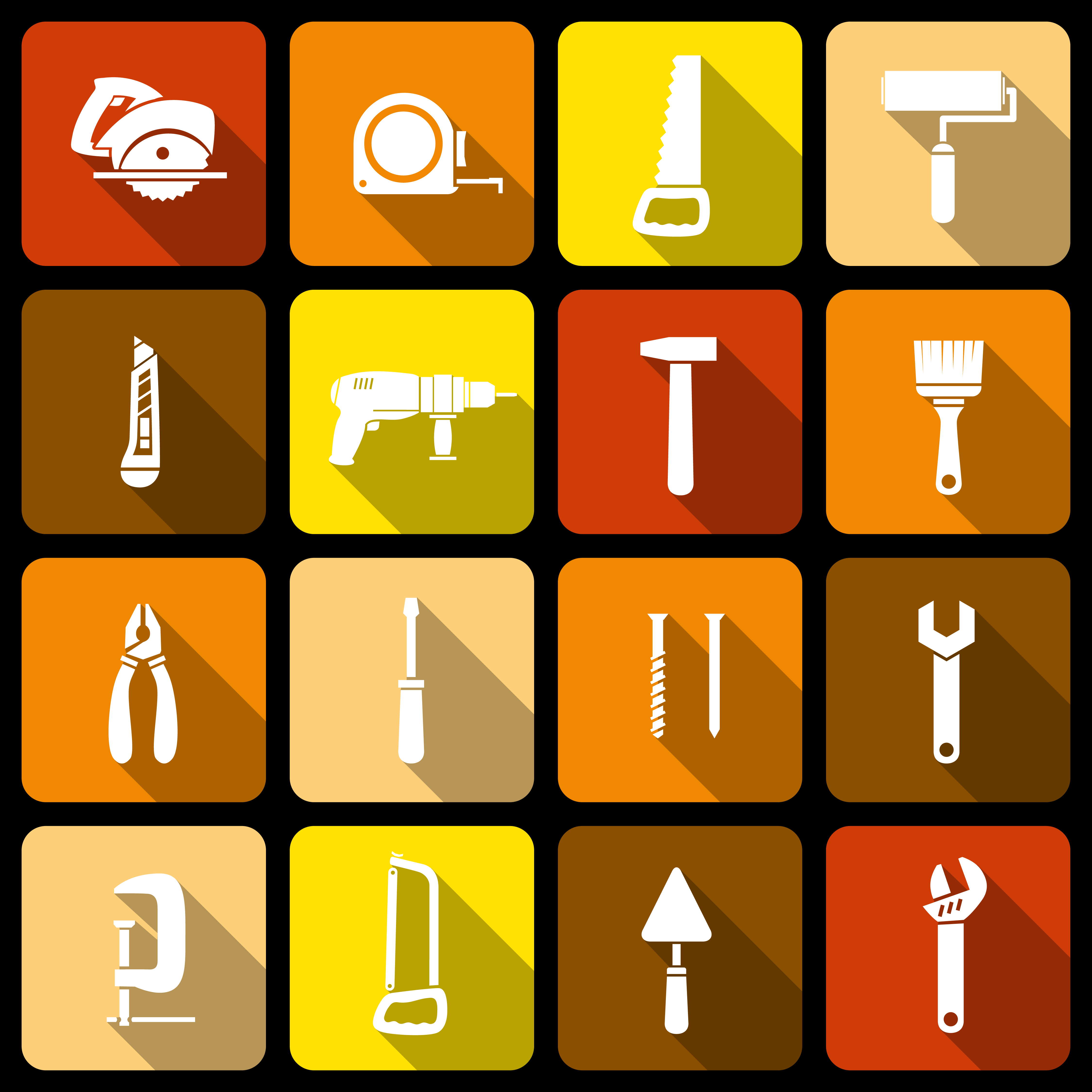 Tools Icons Set 435508 Vector Art at Vecteezy