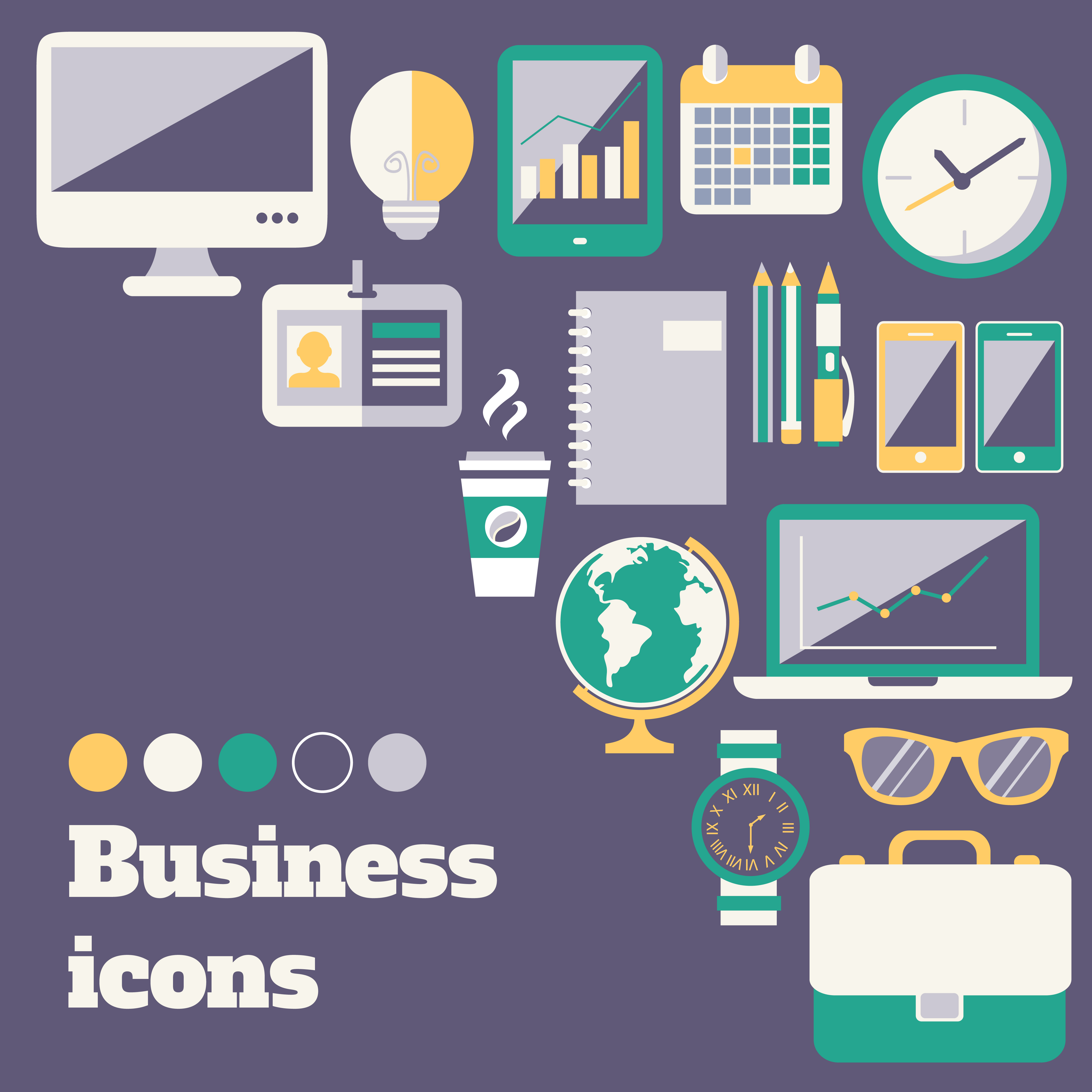 Business icons set 436089 Vector Art at Vecteezy