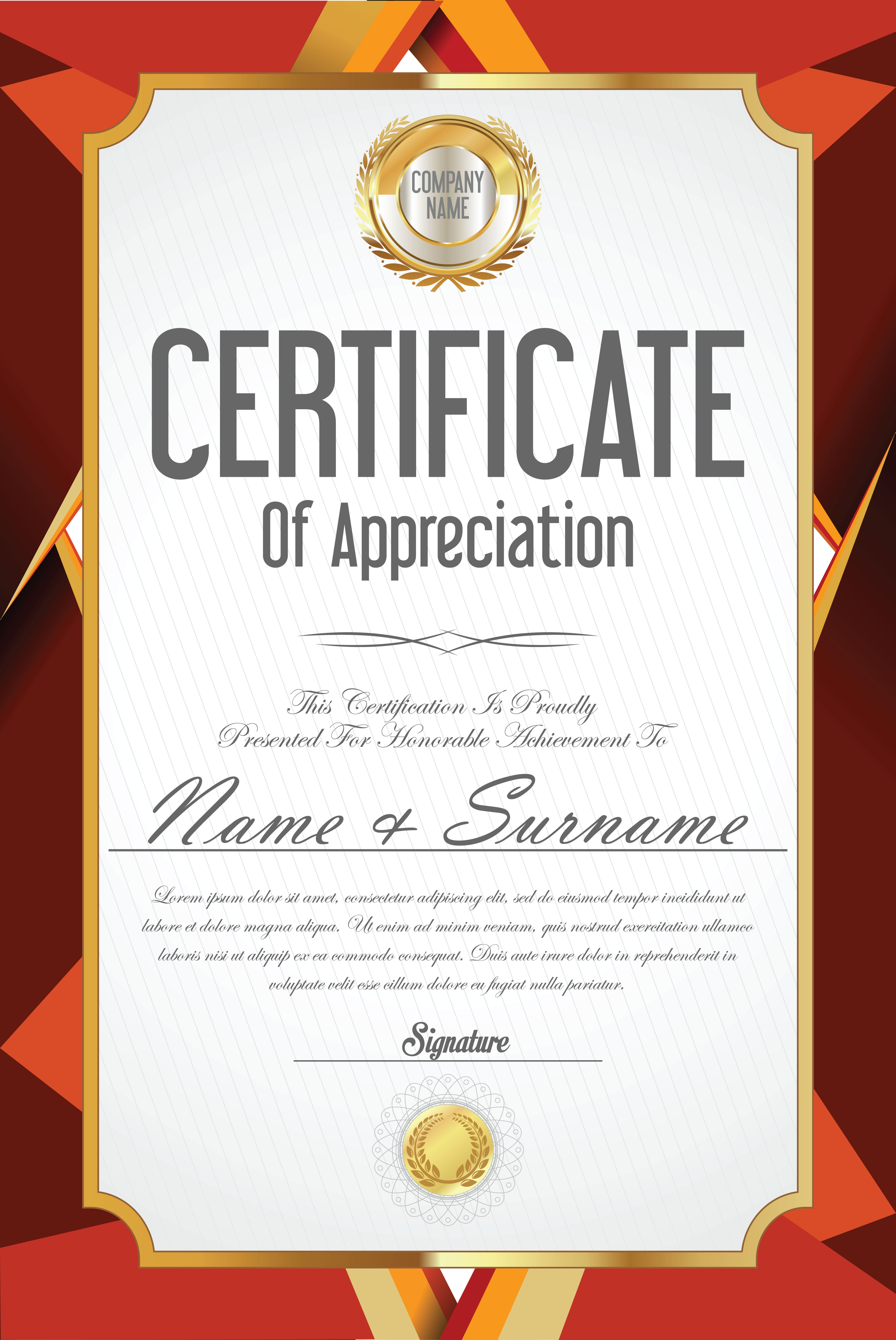 Certificate 436310 Vector Art at Vecteezy