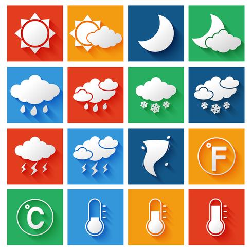 Weather Forecast Icons Set 436619 Vector Art at Vecteezy