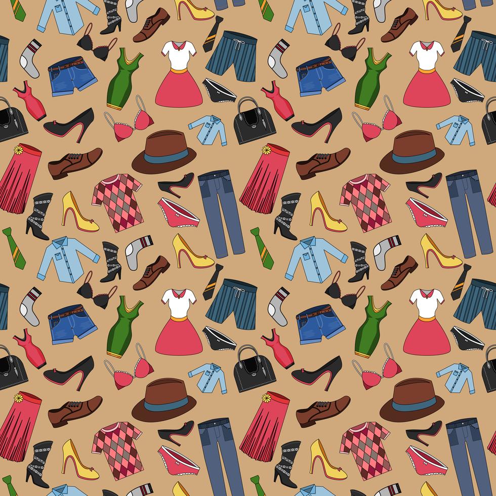 Clothes seamless pattern 437708 Vector Art at Vecteezy