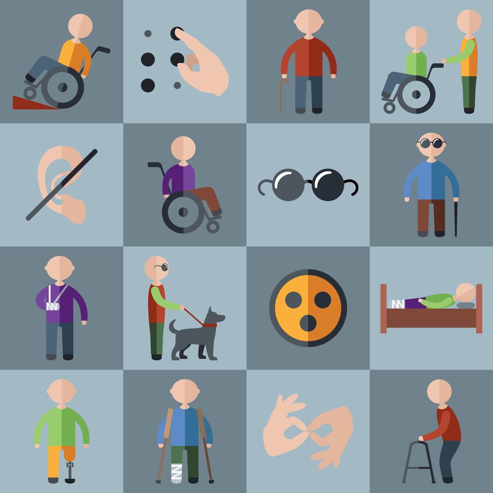 Disabled icons set 438885 Vector Art at Vecteezy Disabled icons set 438885 Vector Art at Vecteezy