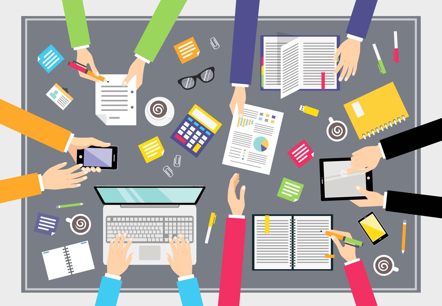 Business teamwork concept 439349 Vector Art at Vecteezy Business teamwork concept 439349 Vector Art at Vecteezy