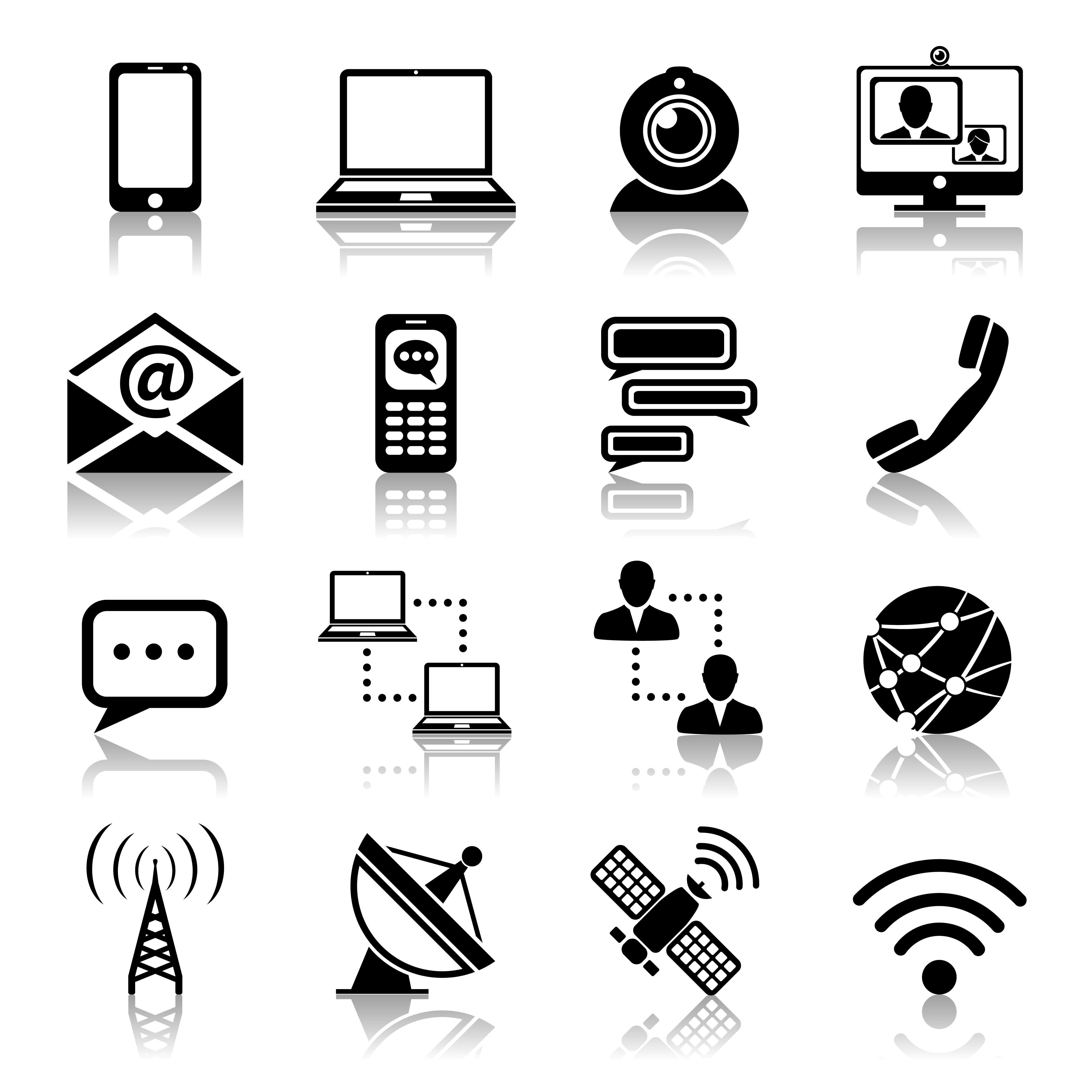 Communication icon black set 442245 Vector Art at Vecteezy Communication icon black set 442245 Vector Art at Vecteezy