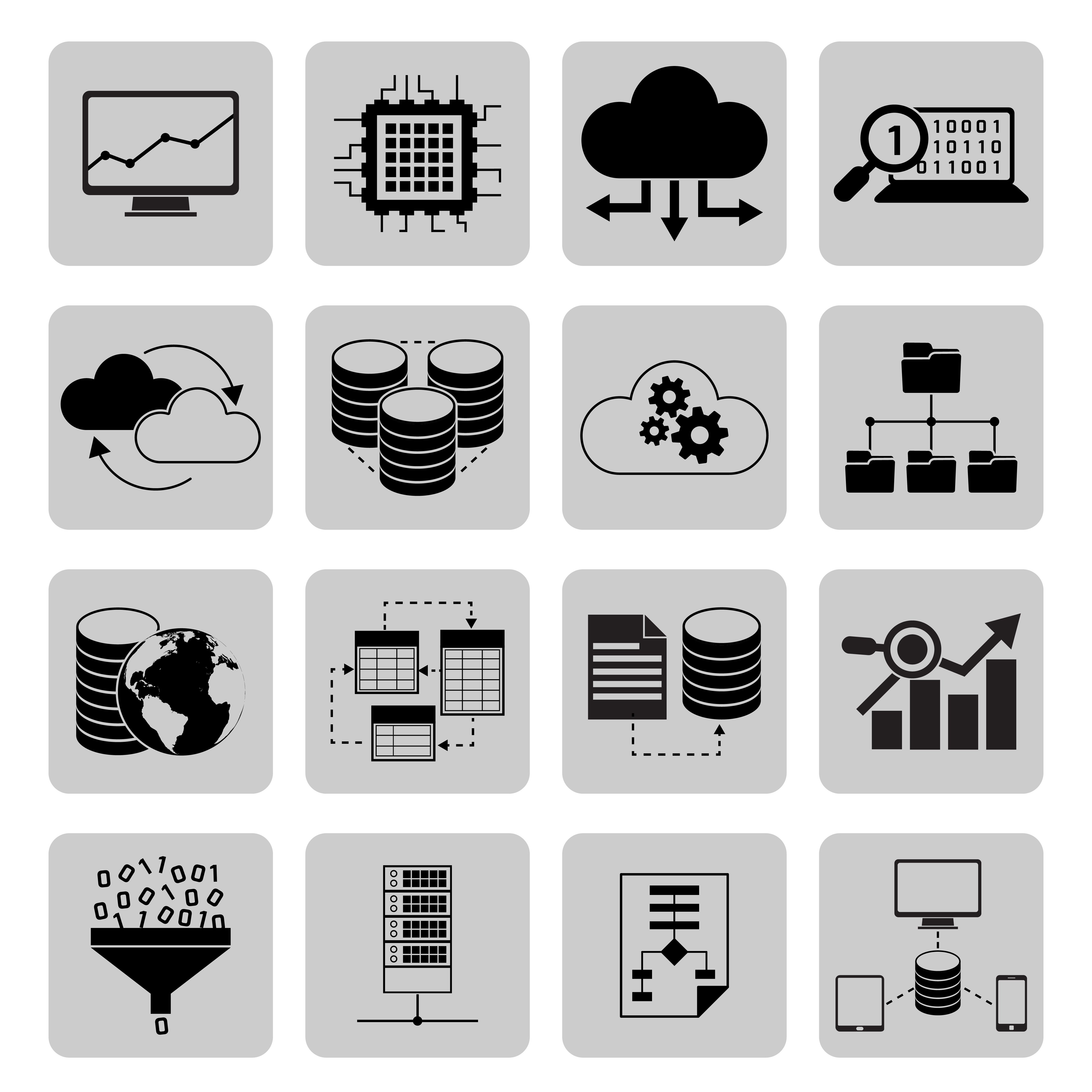 Data analysis icons 442467 Vector Art at Vecteezy
