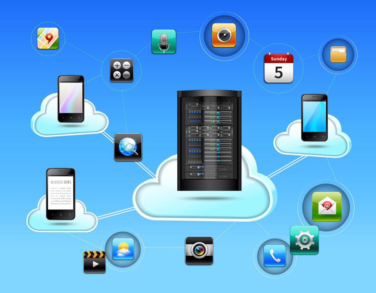 Cloud network concept 444255 Vector Art at Vecteezy