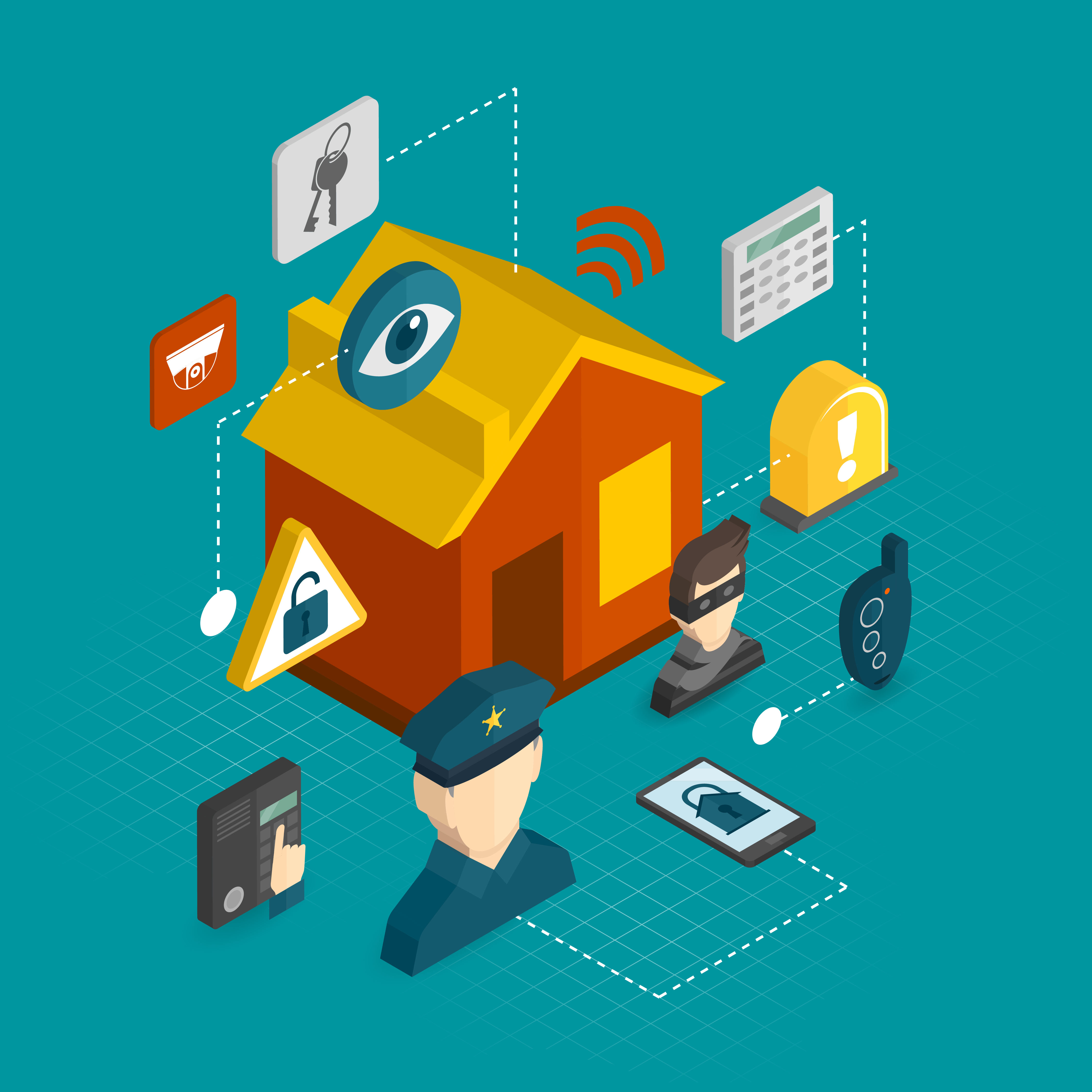 Home security isometric icons 444462 Vector Art at Vecteezy Home security isometric icons 444462 Vector Art at Vecteezy