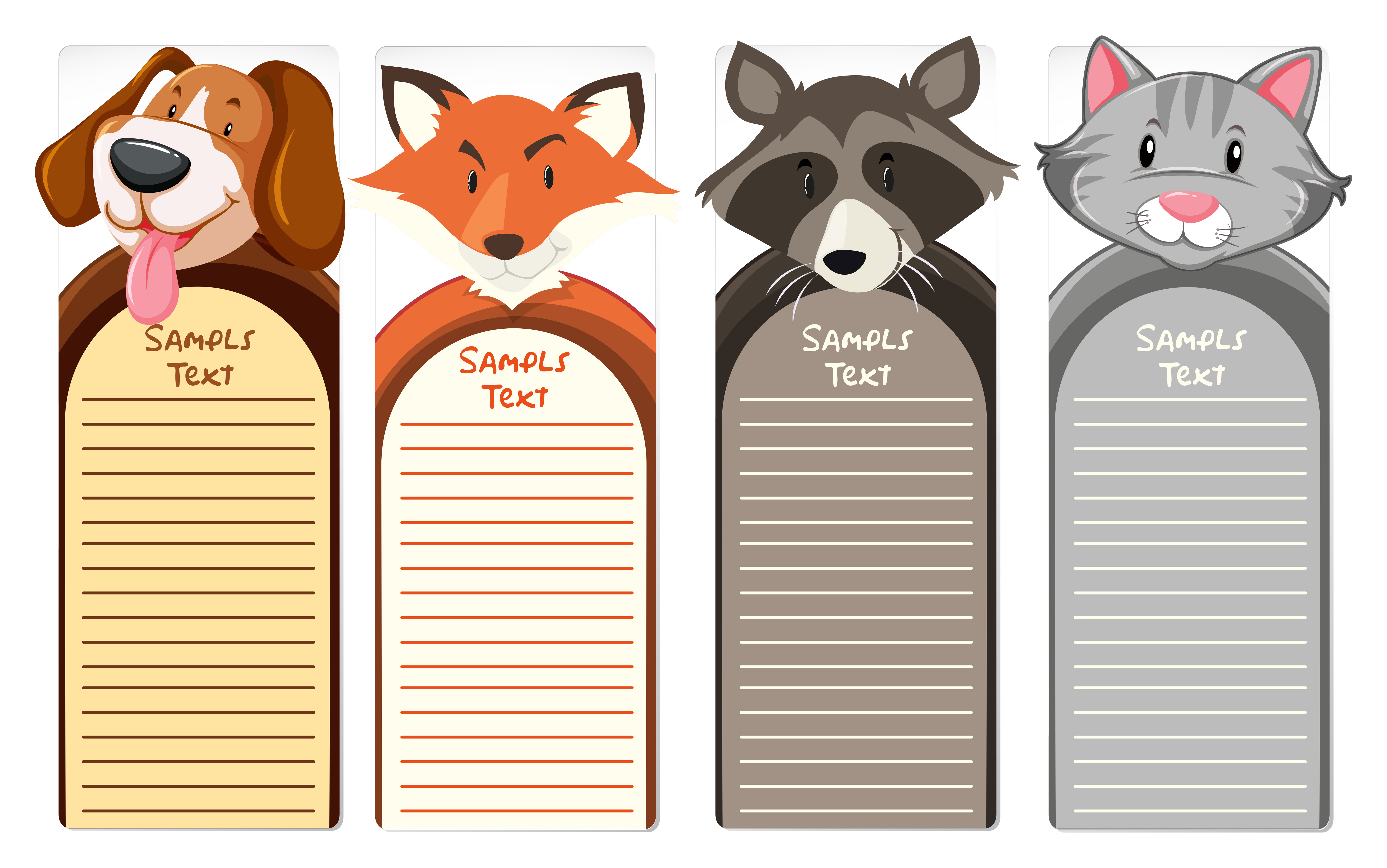 Note template with animals in background 447038 Vector Art at Vecteezy