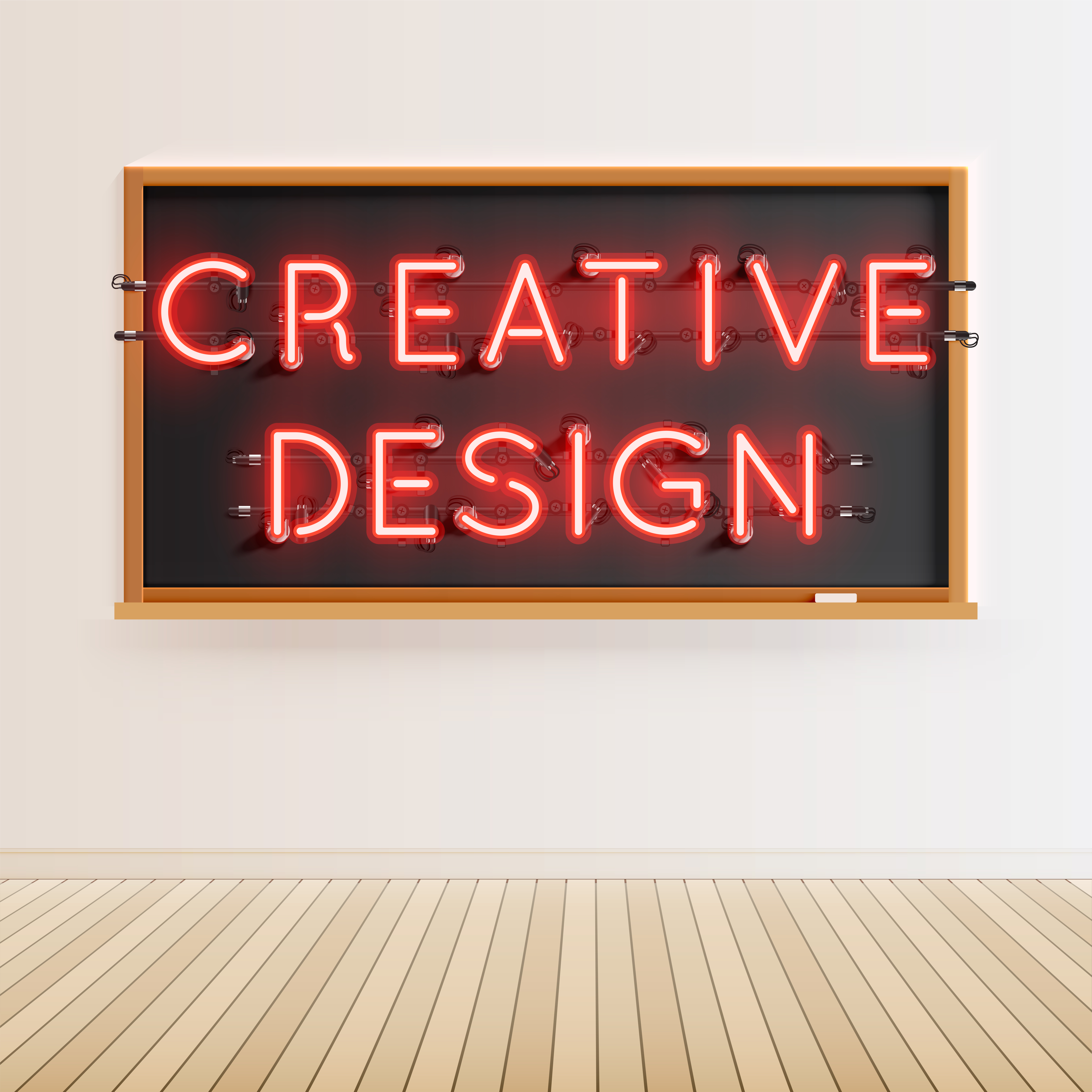 Neon Word Sign On A Realistic Blackboard Vector Illustration 449508 neon-word-sign-on-a-realistic-blackboard-vector-illustration-449508