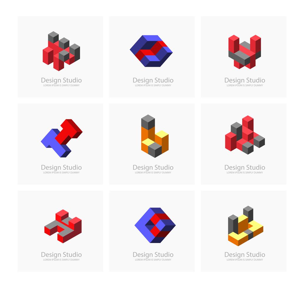 Abstract isometric 450991 Vector Art at Vecteezy