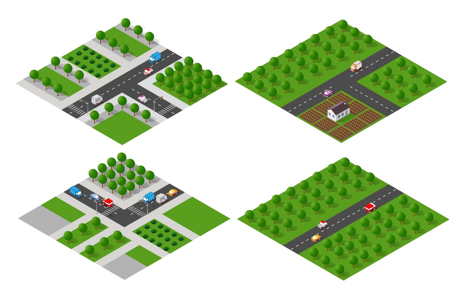 Set of isometric modules 452079 Vector Art at Vecteezy