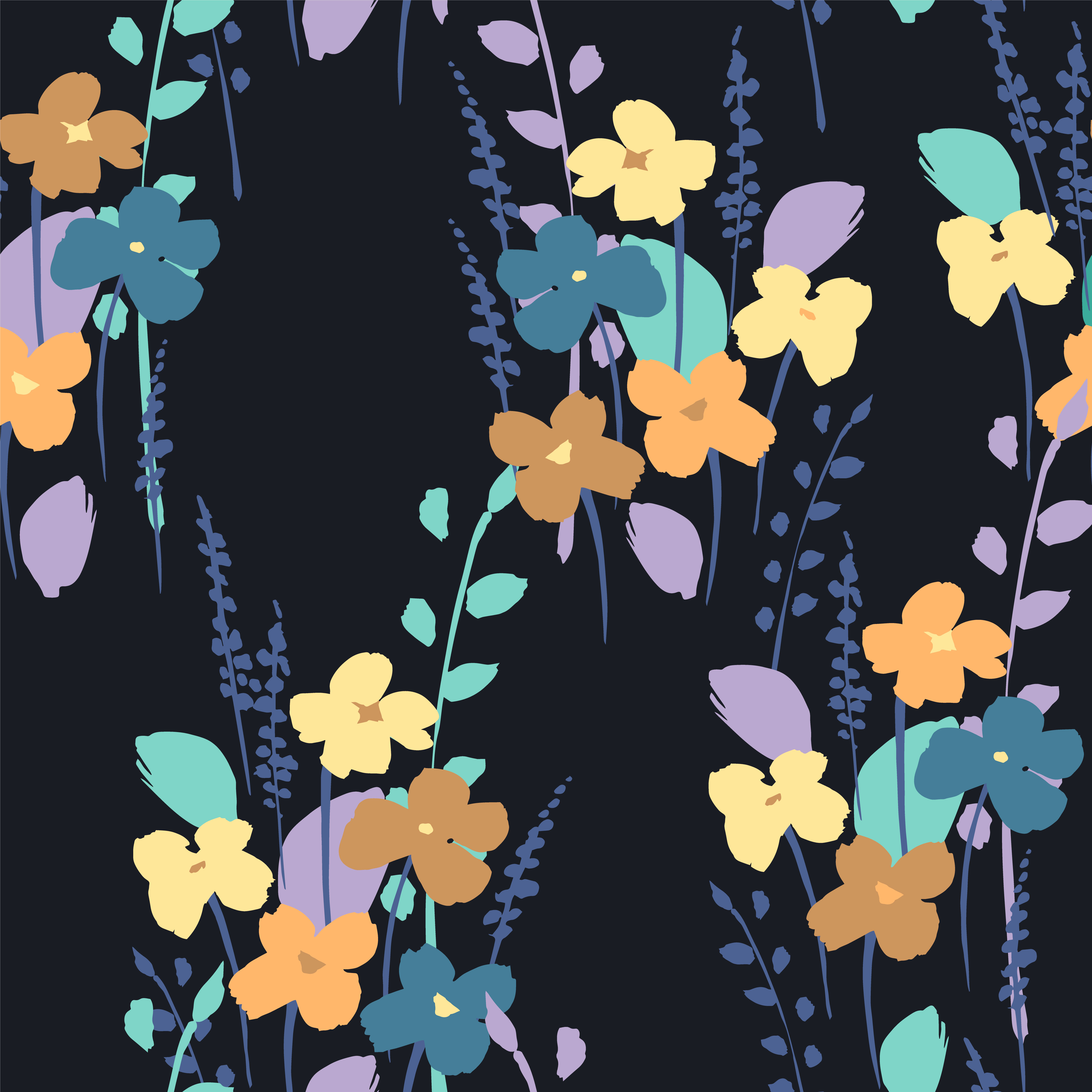 Floral Abstract Seamless Pattern 452447 Vector Art At Vecteezy