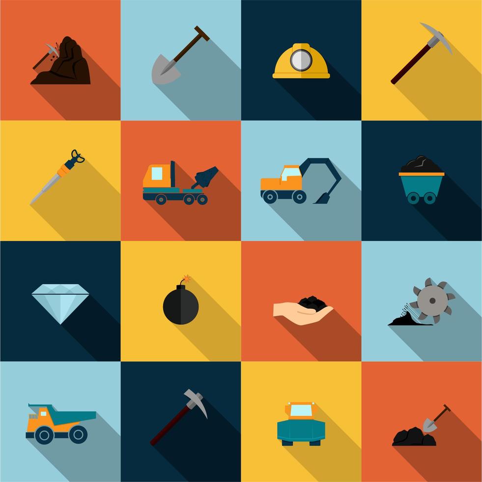 Mining Icons Set Flat 452705 Vector Art at Vecteezy Mining Icons Set Flat 452705 Vector Art at Vecteezy