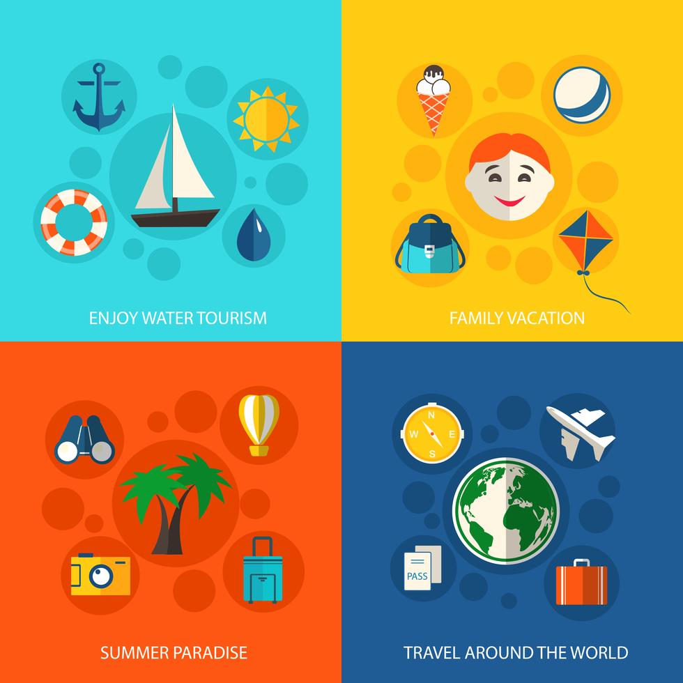 Summer Travel Vacation Concept 453290 Vector Art At Vecteezy