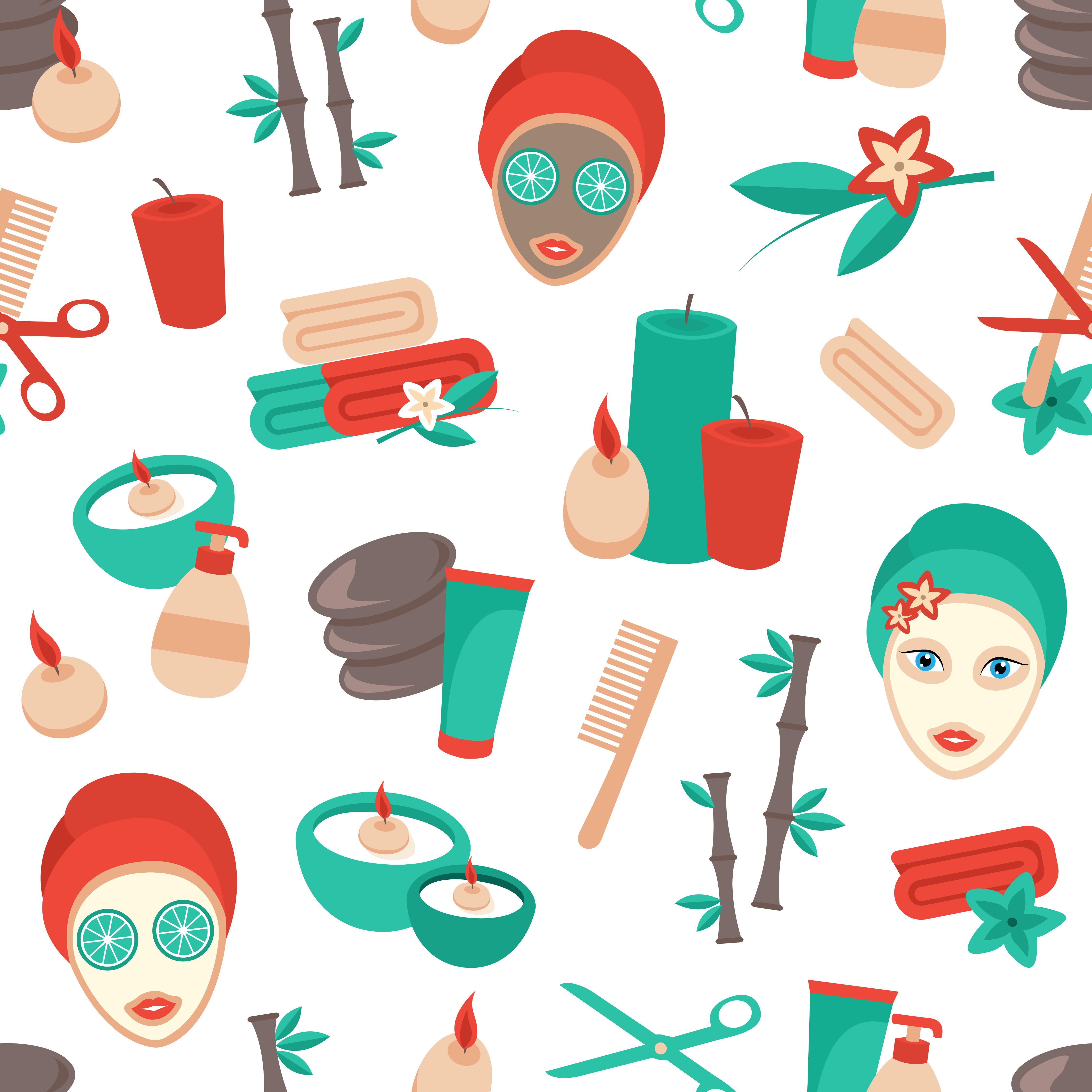 Spa seamless pattern 453708 Vector Art at Vecteezy