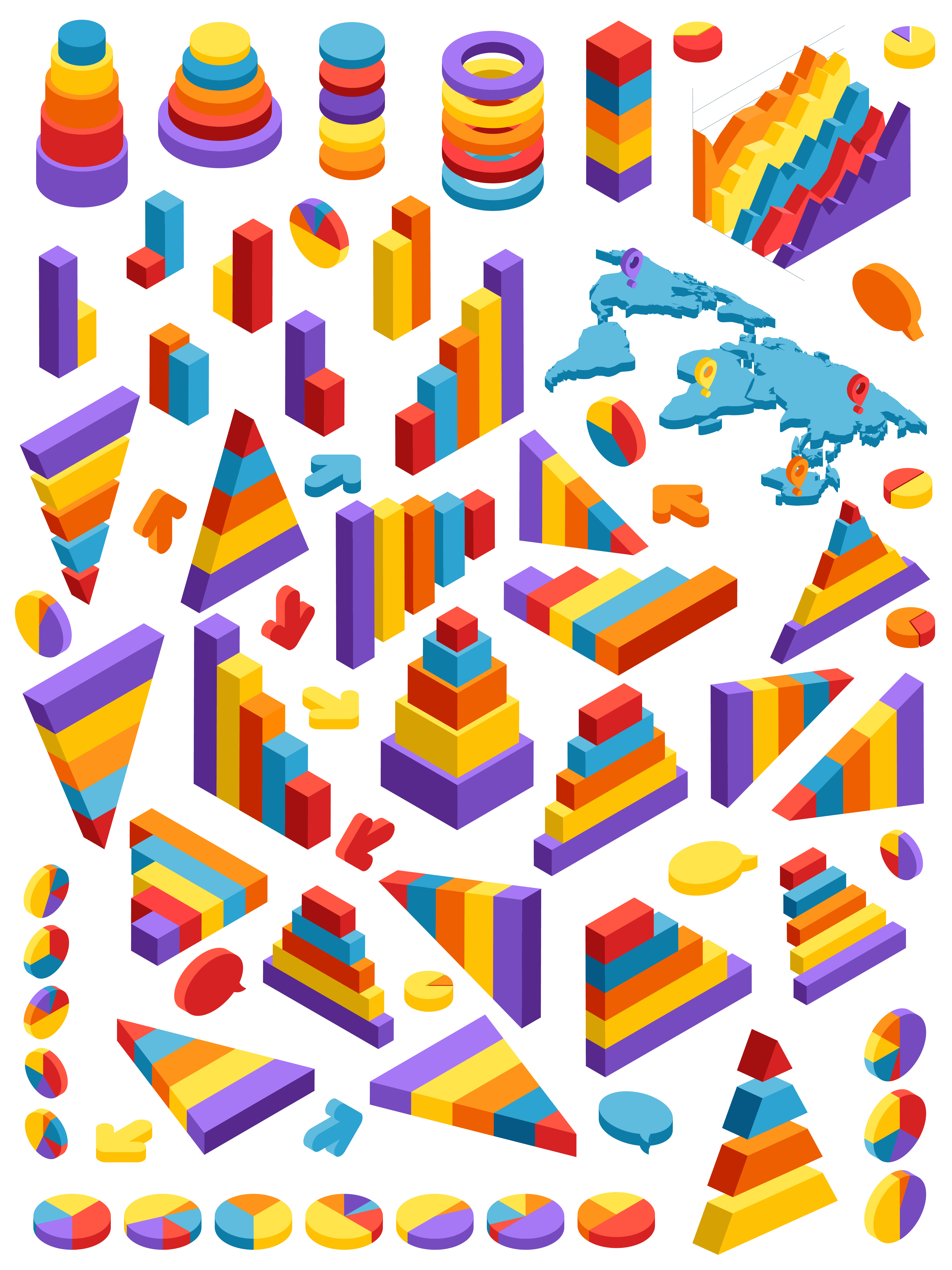 Isometric infographic elements 454192 Vector Art at Vecteezy Isometric infographic elements 454192 Vector Art at Vecteezy