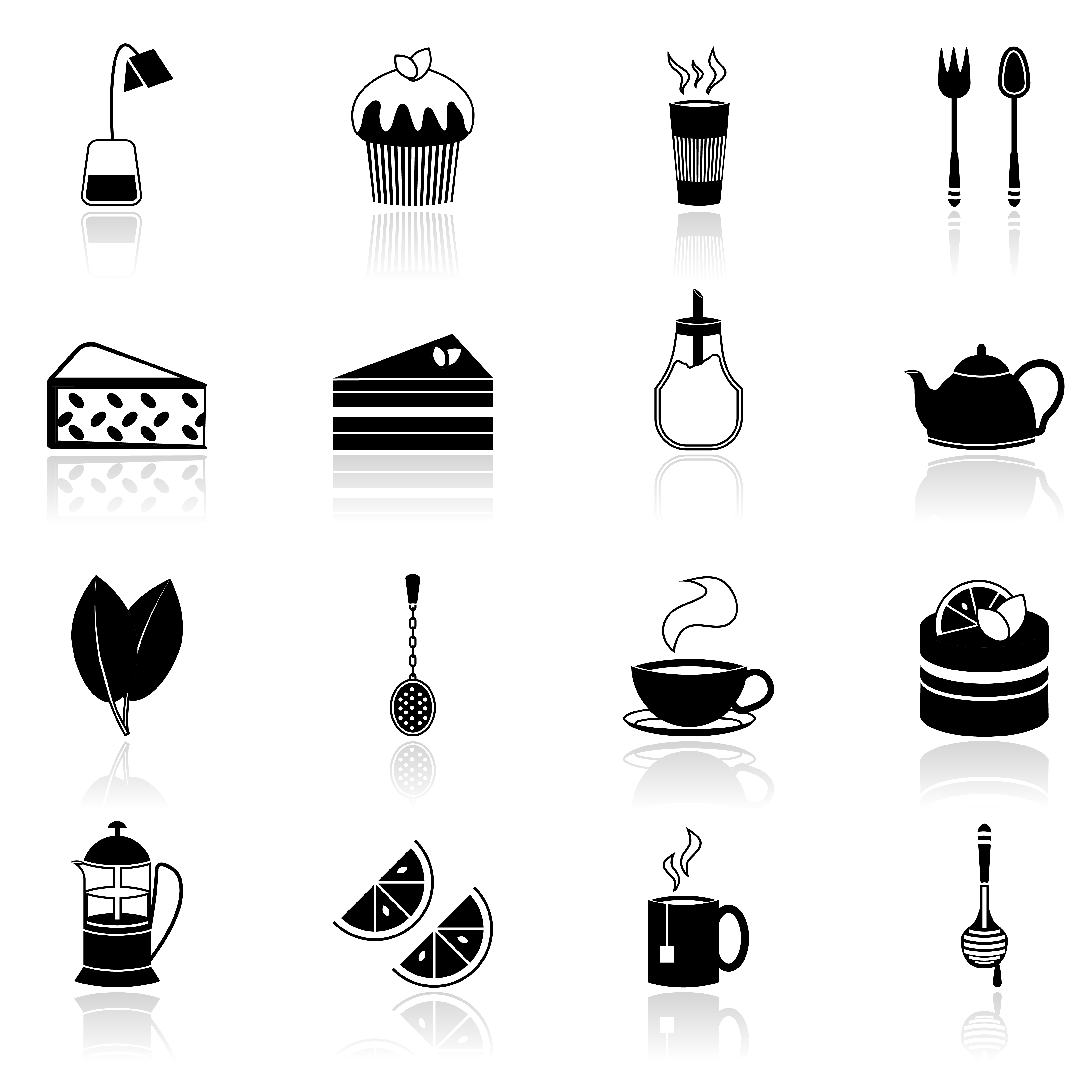 Tea icons set black 454340 Vector Art at Vecteezy Tea icons set black 454340 Vector Art at Vecteezy