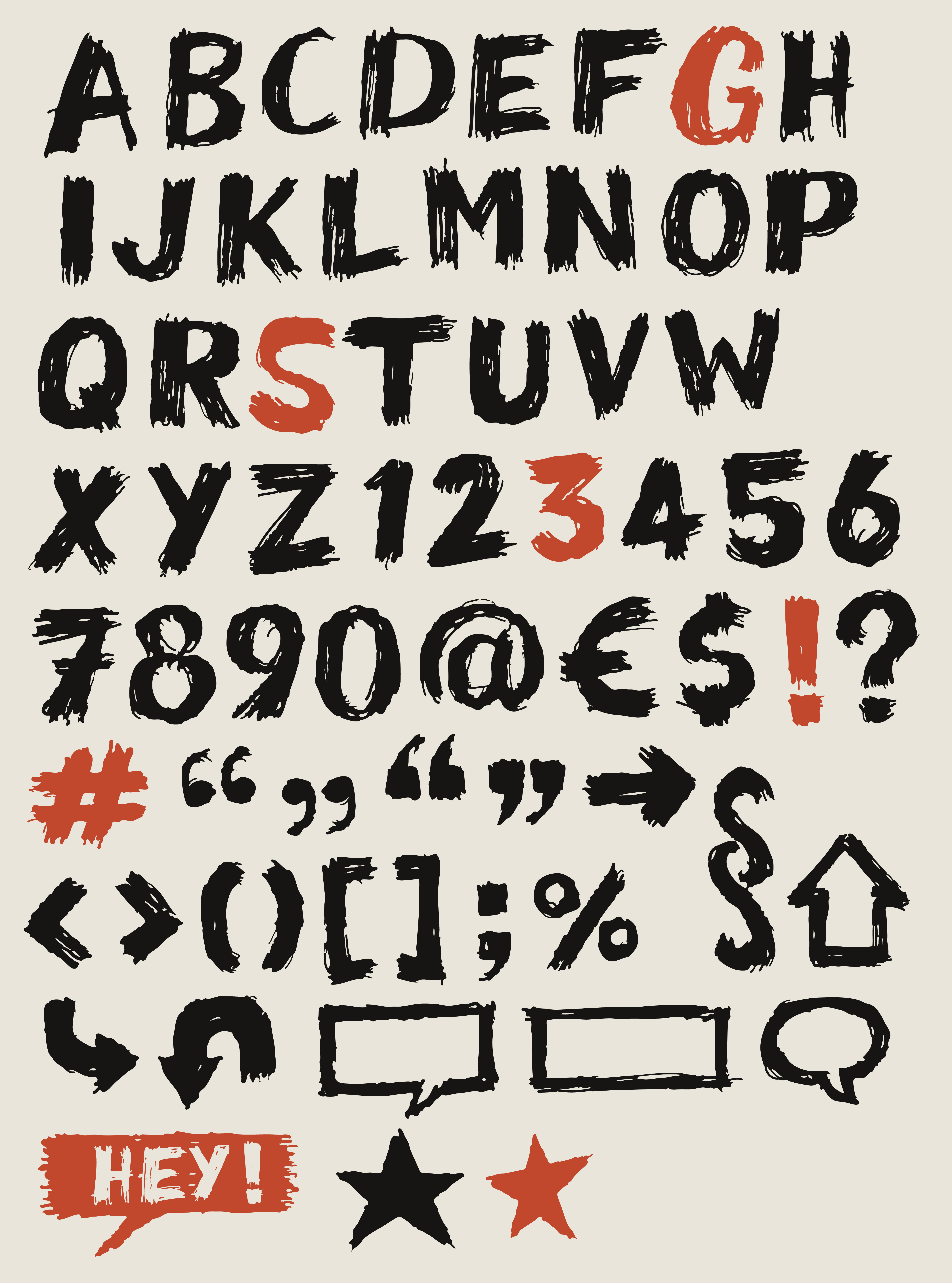 Elementos ABC garabateados 455810 Vector en Vecteezy