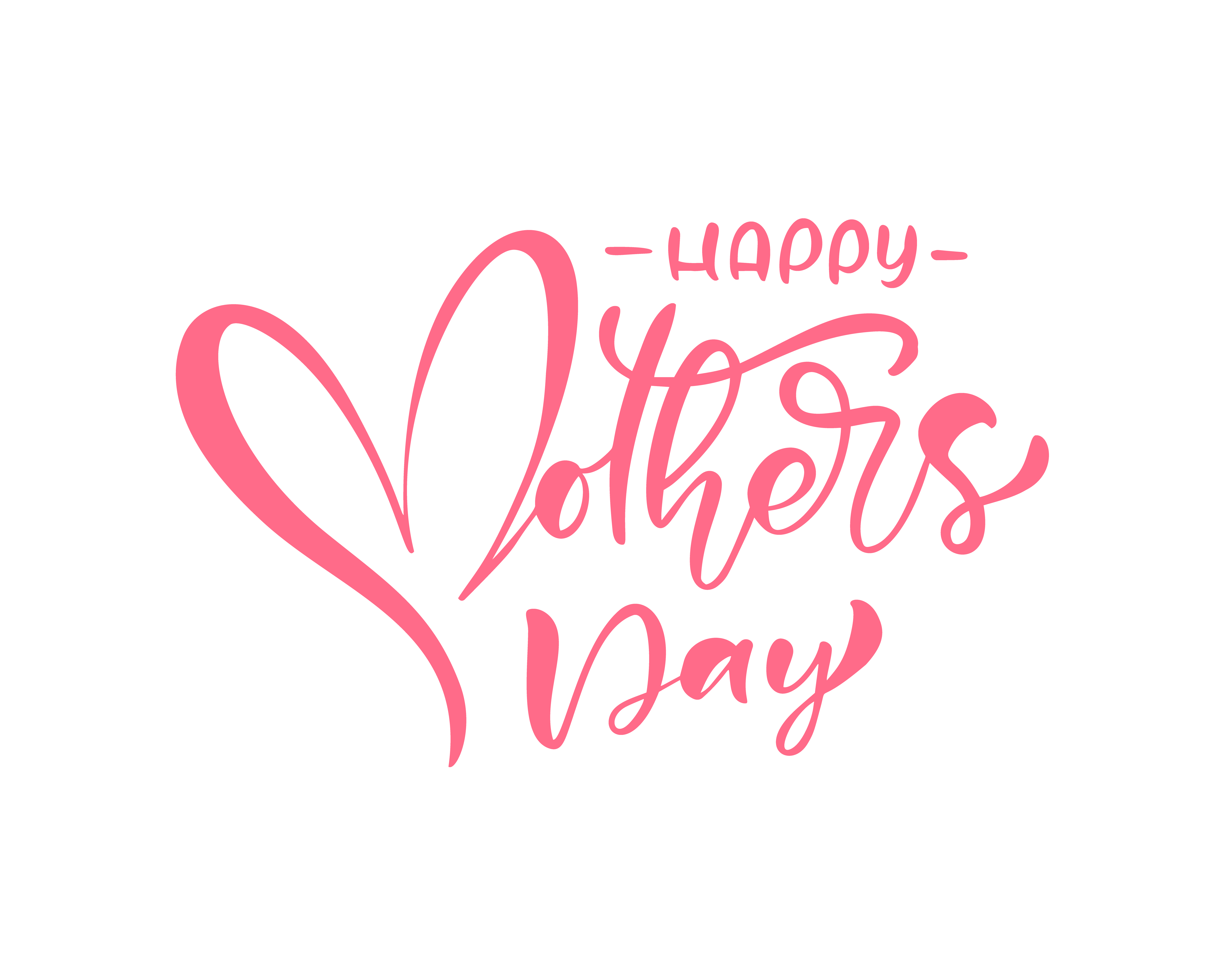 Happy Mothers Day Pink Vector Calligraphy Text 456944 Vector Art At
