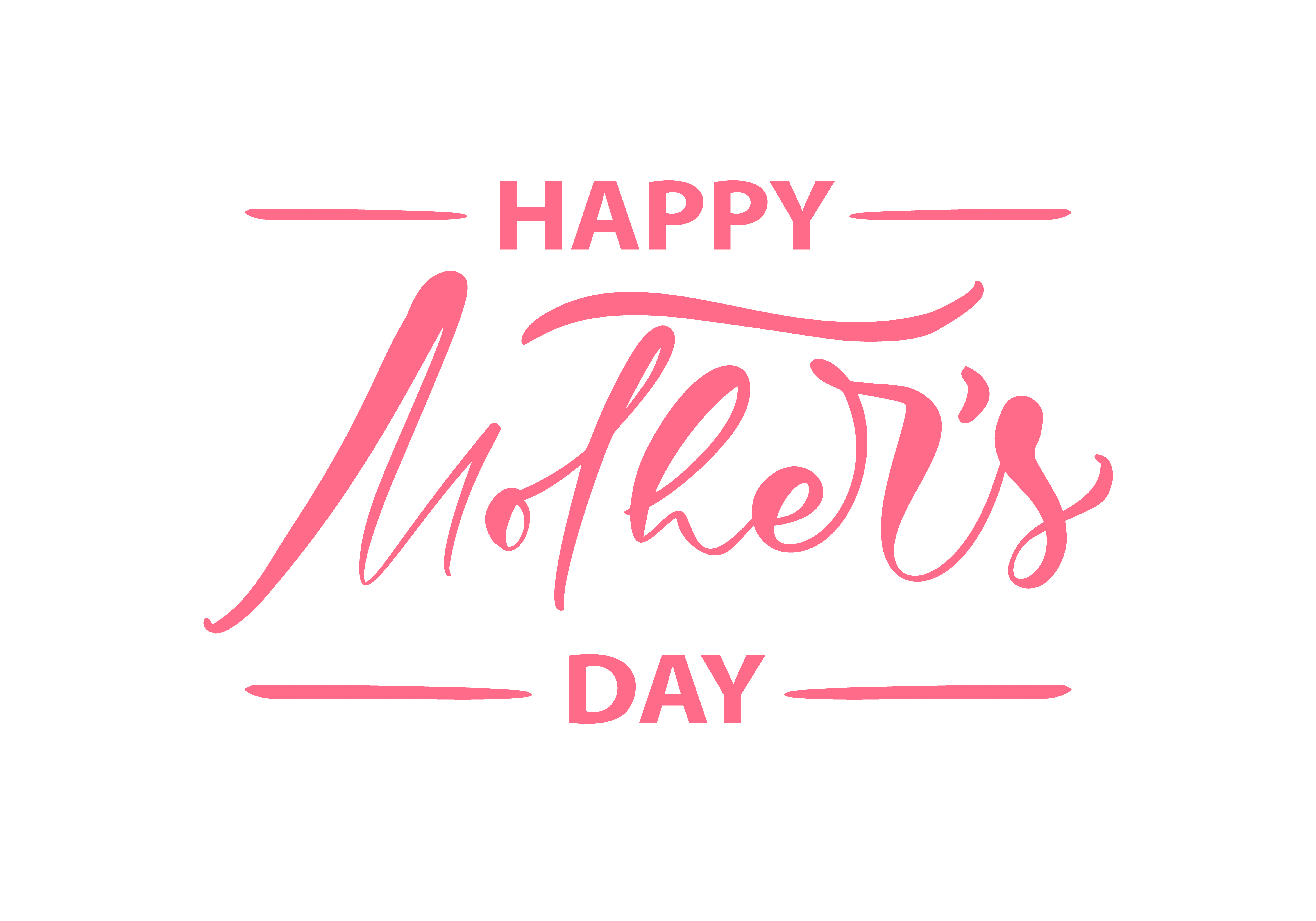 Happy Mothers Day Pink Vector Calligraphy Text 457162 Vector Art At