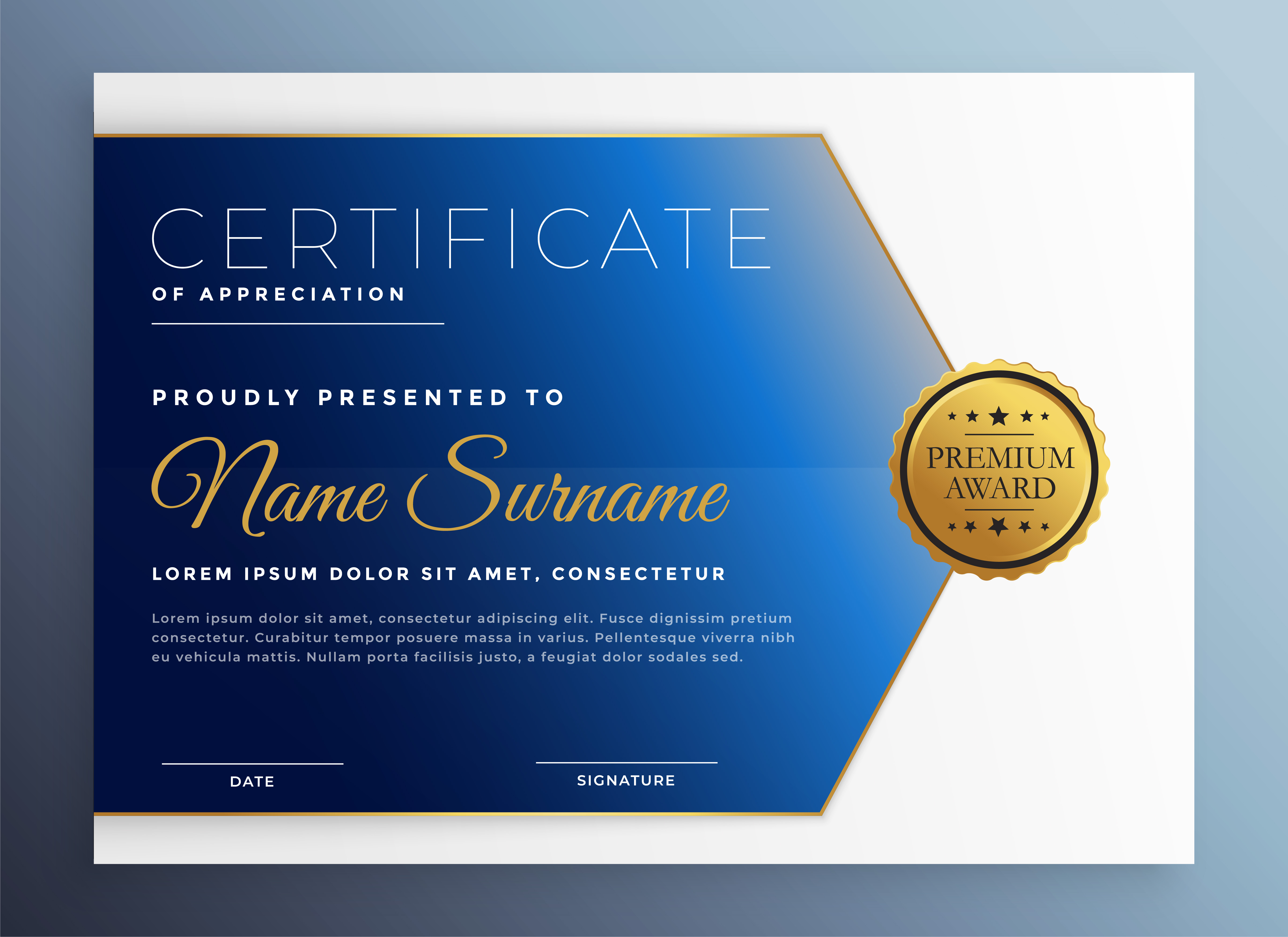 Appreciation Certificate Template In Blue Theme Download Free Vector appreciation-certificate-template-in-blue-theme-download-free-vector