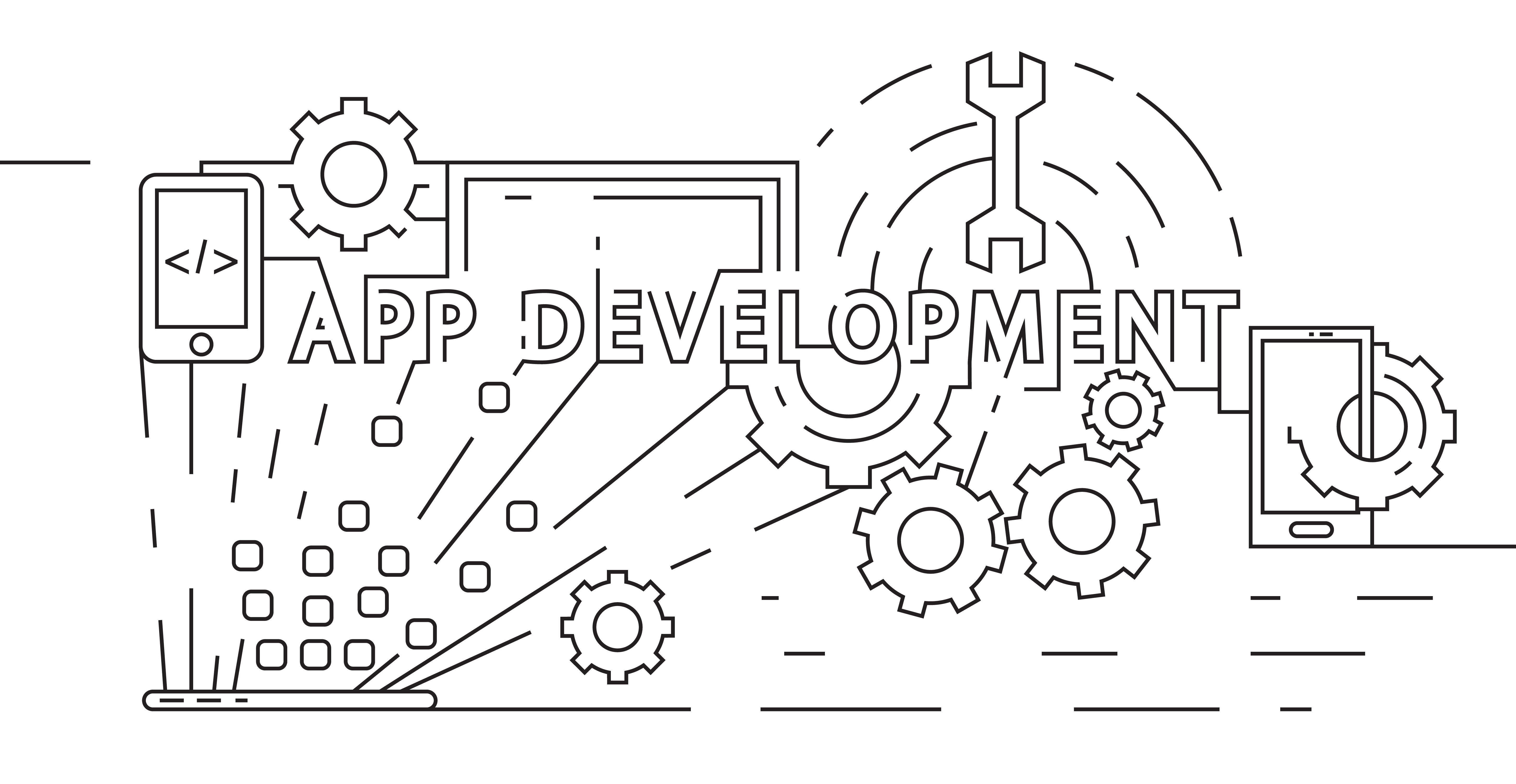Application Development Concept Software Developer Illustration Flat