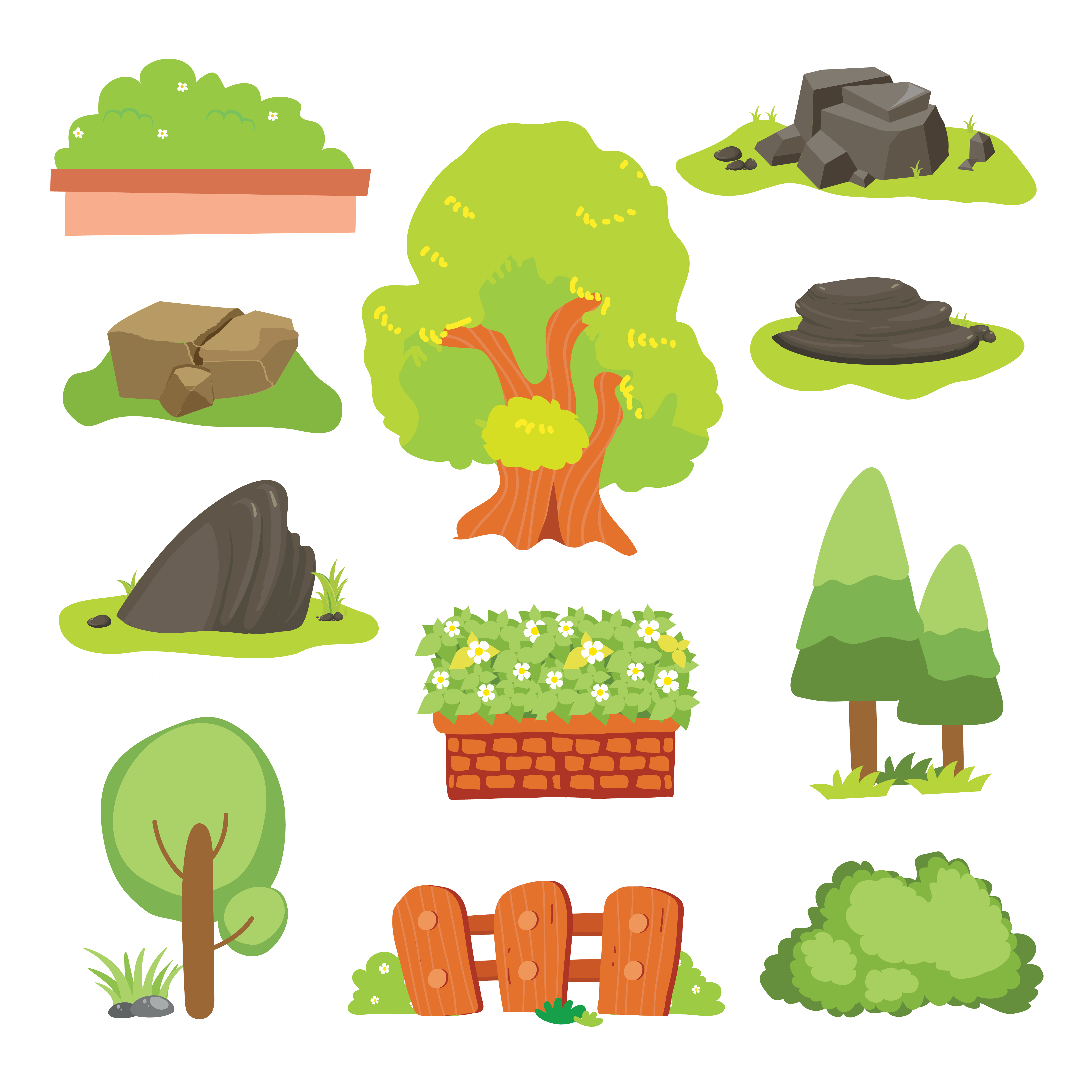 Tree Vector Collection Design 457324 Vector Art At Vecteezy