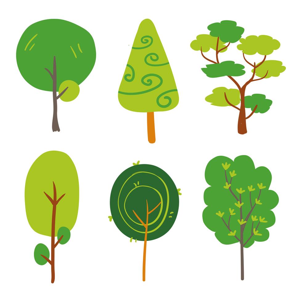 tree vector collection design 457329 Vector Art at Vecteezy