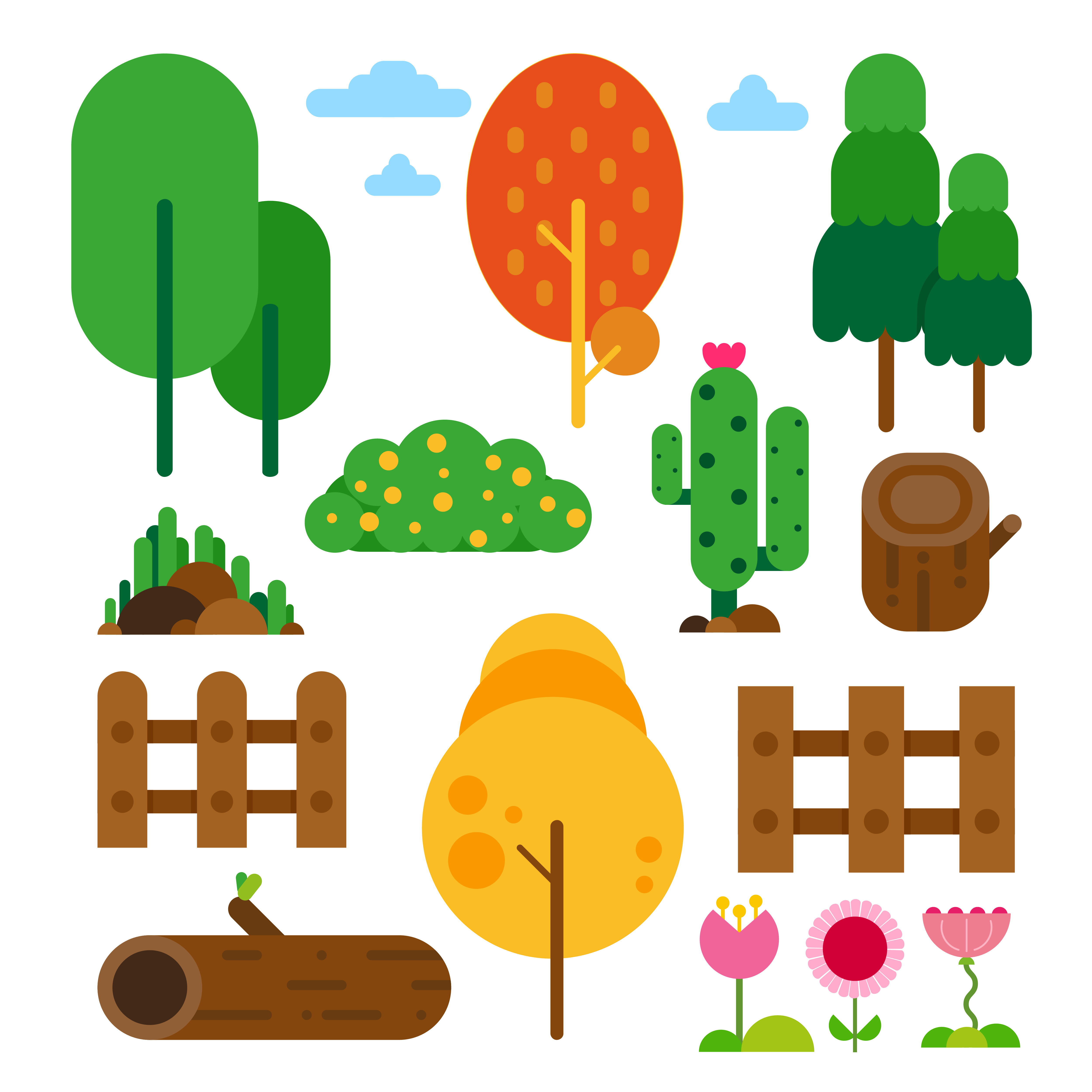 Tree Vector Collection Design 457394 Vector Art At Vecteezy