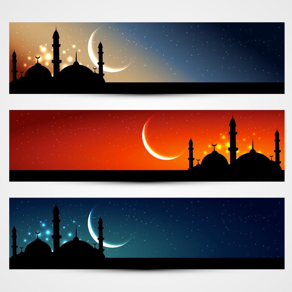 islamic headers 458367 Vector Art at Vecteezy