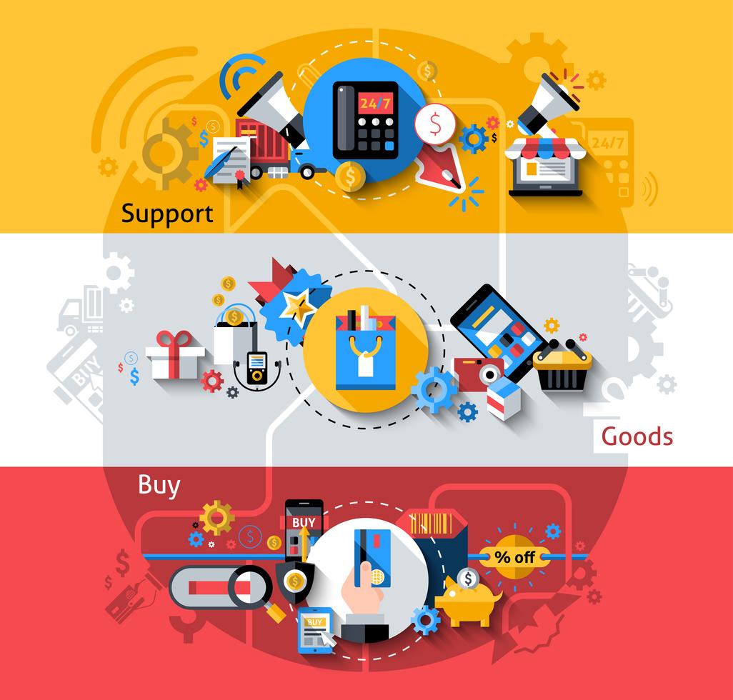 E-commerce Banners Set 458809 Vector Art at Vecteezy