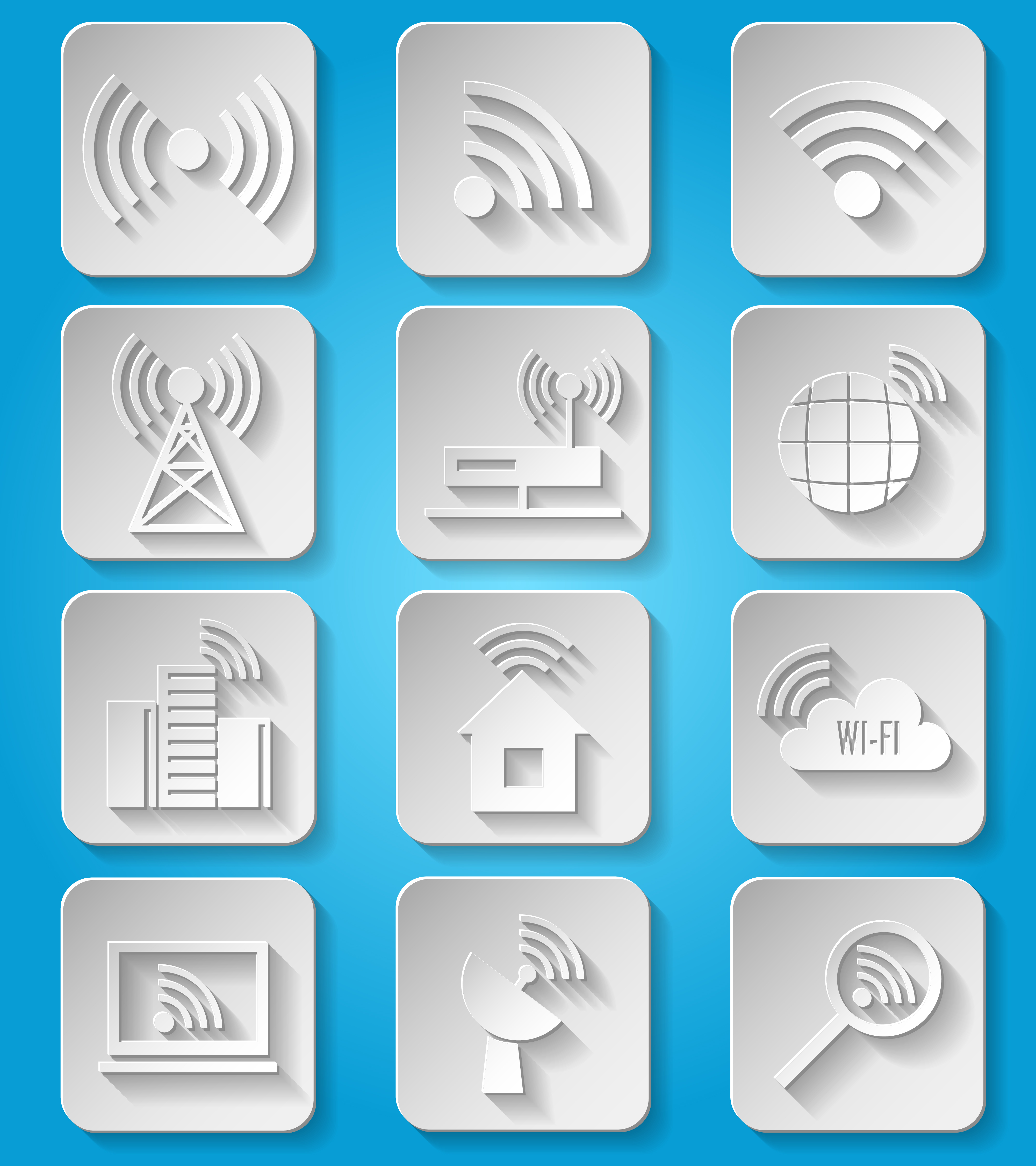 Wireless communication network icons set 459364 Vector Art at Vecteezy Wireless communication network icons set 459364 Vector Art at Vecteezy