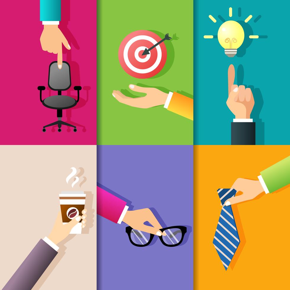 Business hands icons 459550 Vector Art at Vecteezy
