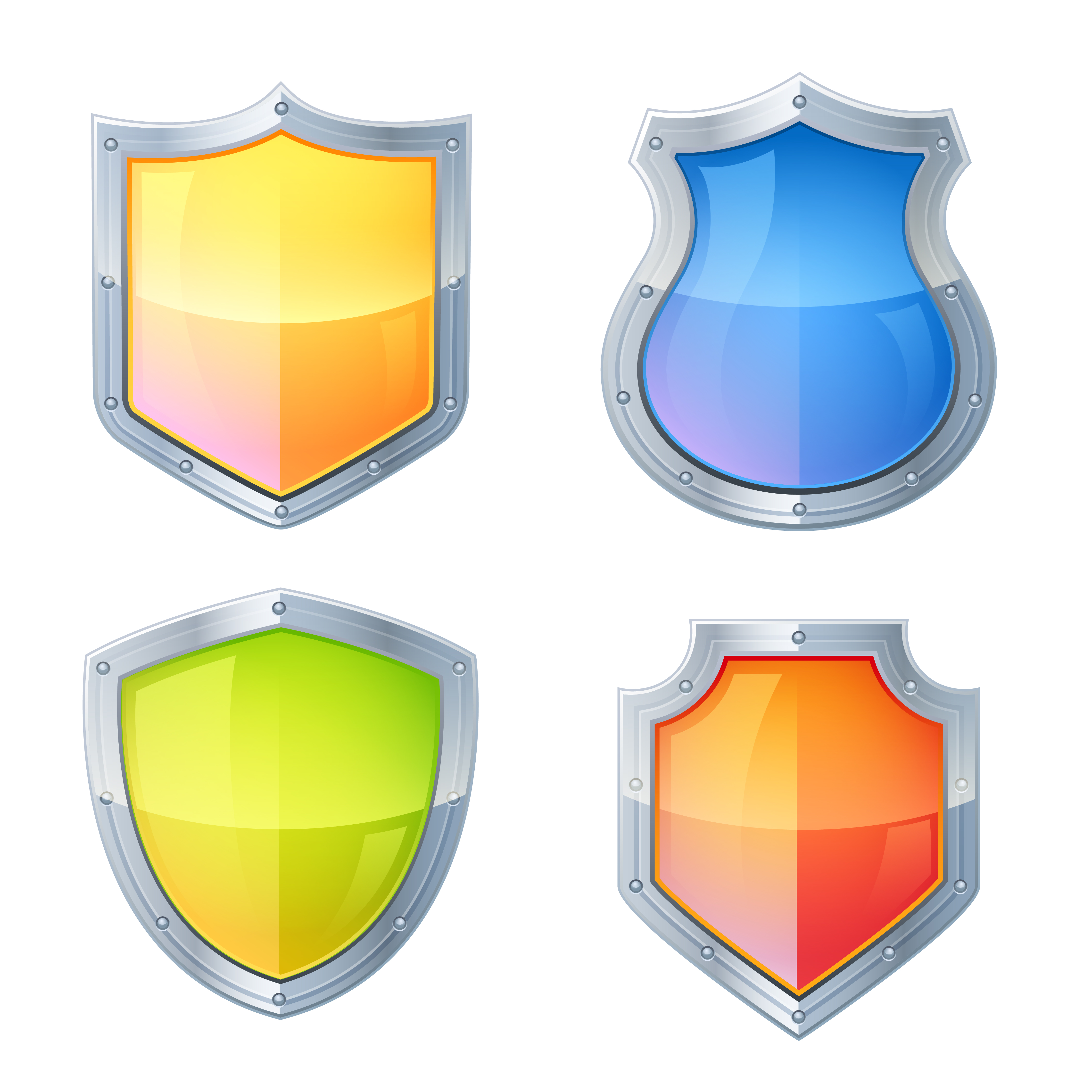 Shield Icons Set 460046 Vector Art At Vecteezy