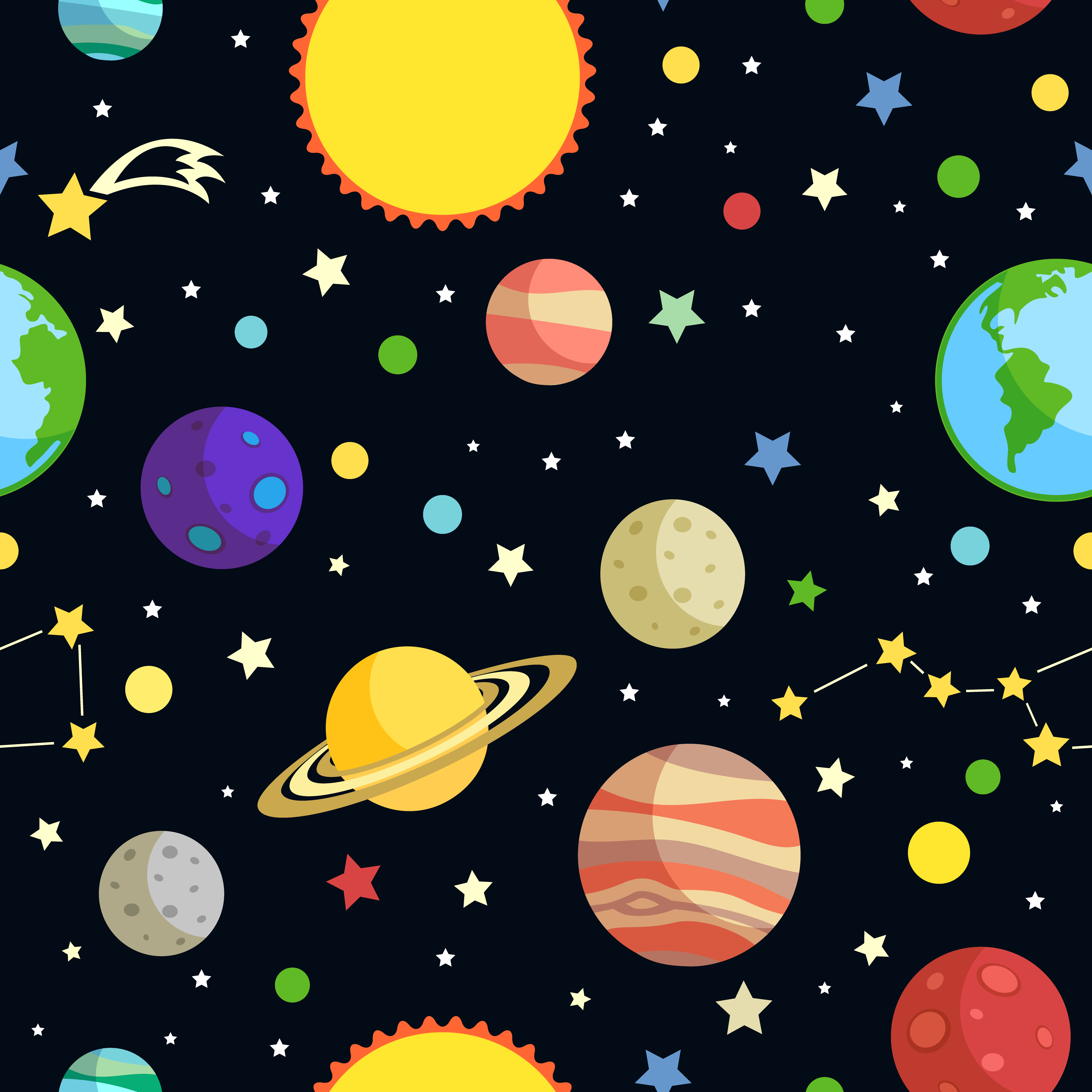 Space seamless pattern 460190 Vector Art at Vecteezy Space seamless pattern 460190 Vector Art at Vecteezy