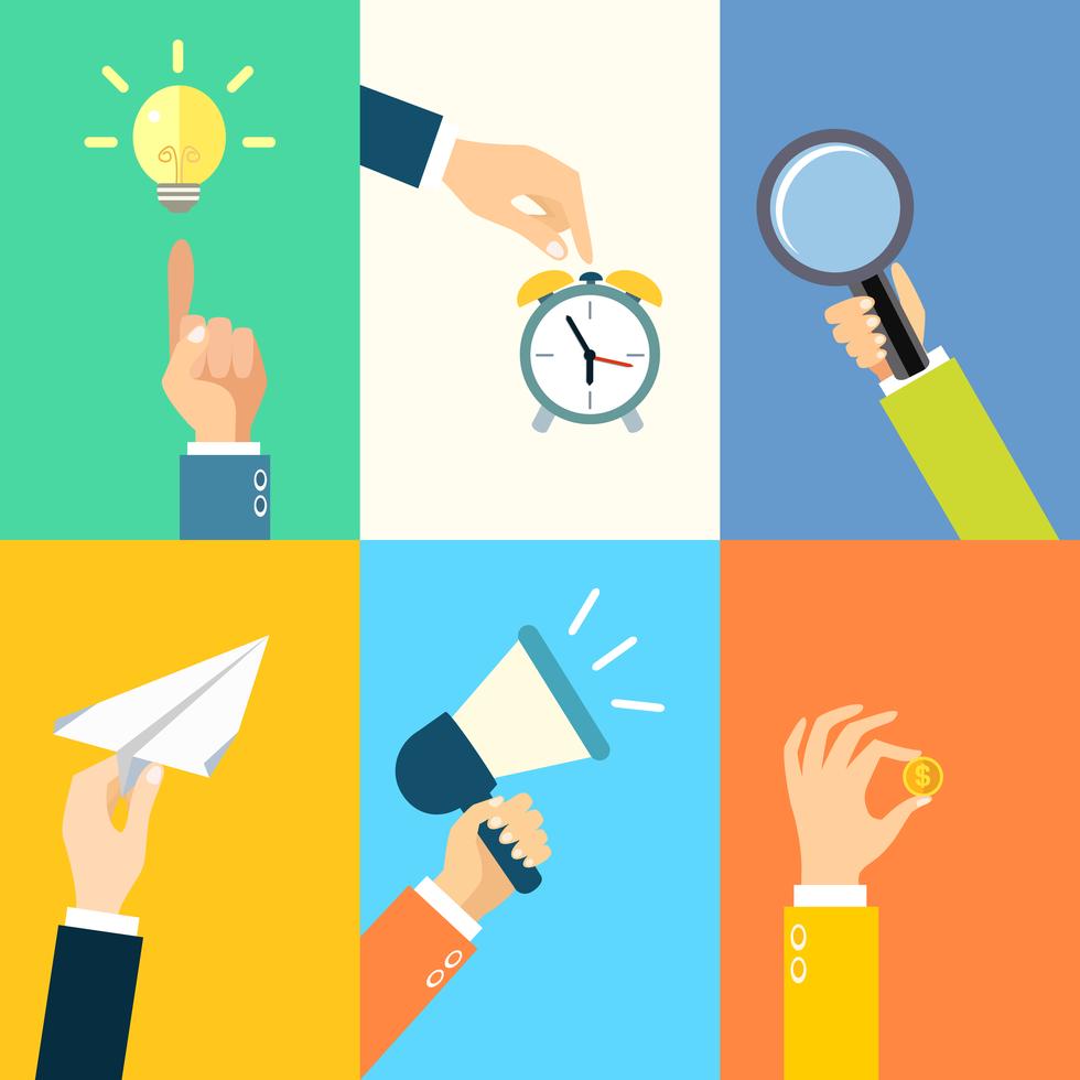 Business hands icons 460296 Vector Art at Vecteezy