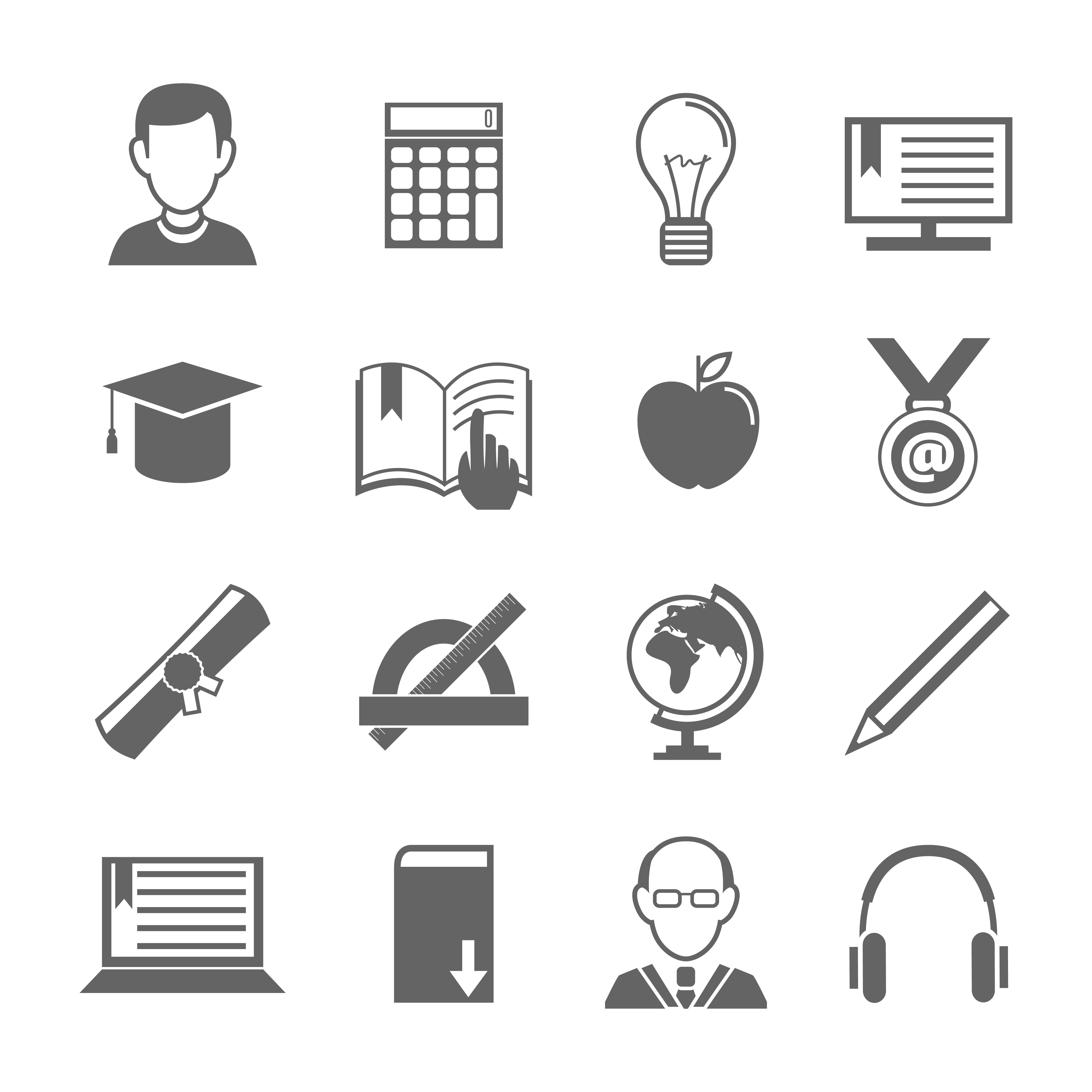 E-learning icon set 460336 Vector Art at Vecteezy