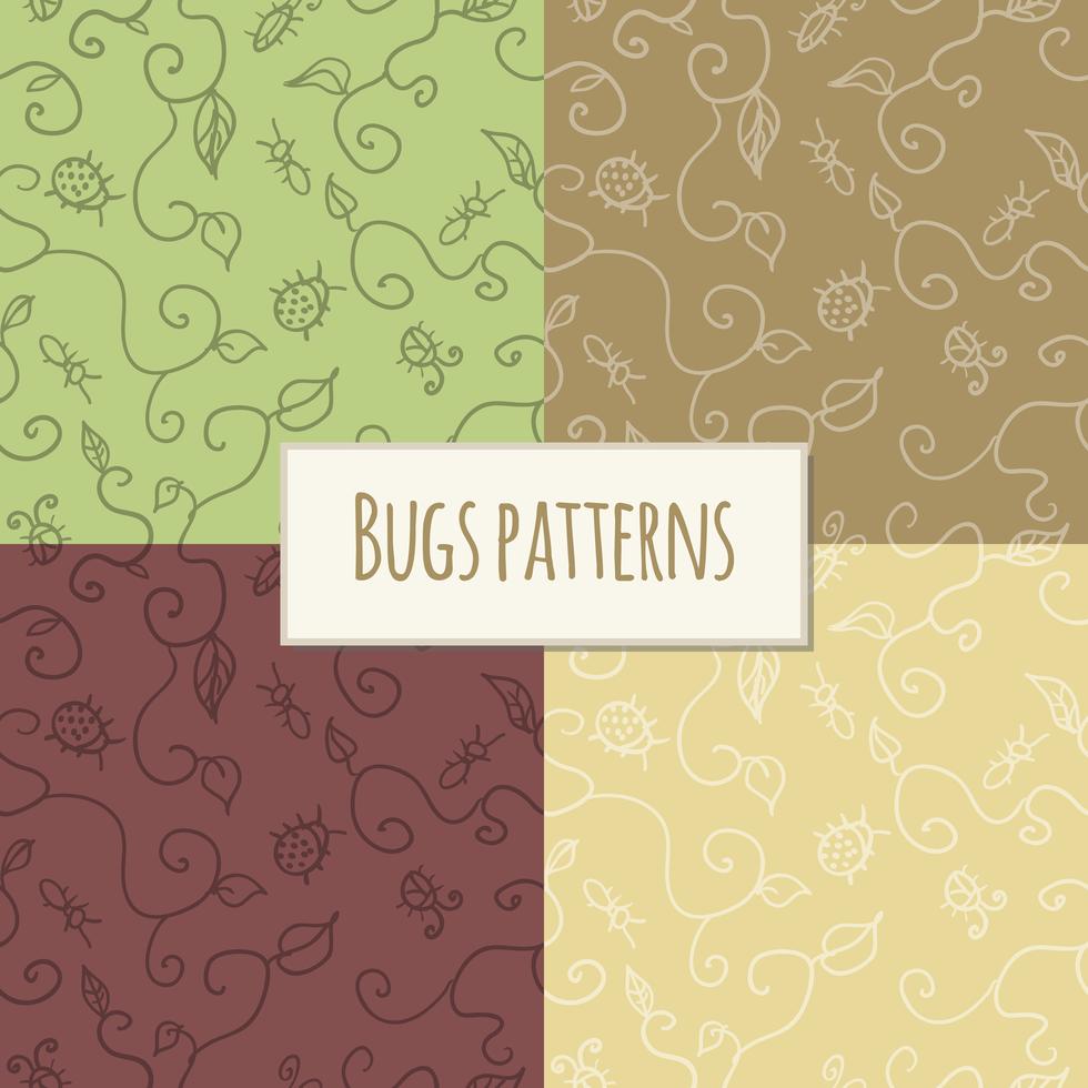 Seamless bugs pattern 460528 Vector Art at Vecteezy